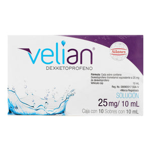 Velian Gel Sobres 25Mg/10Ml Con 10 (Dexketoprofeno) — WeCare Pharma