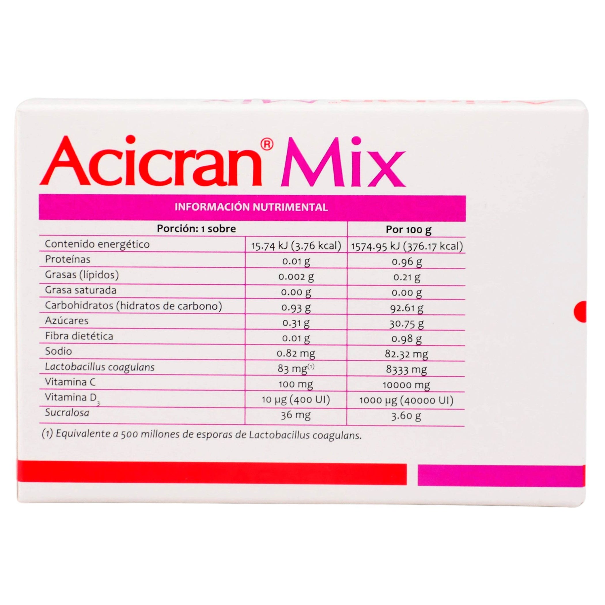 Acicran Mix Sobres 1G Con 30 (Suplemento Alimenticio) — WeCare Pharma