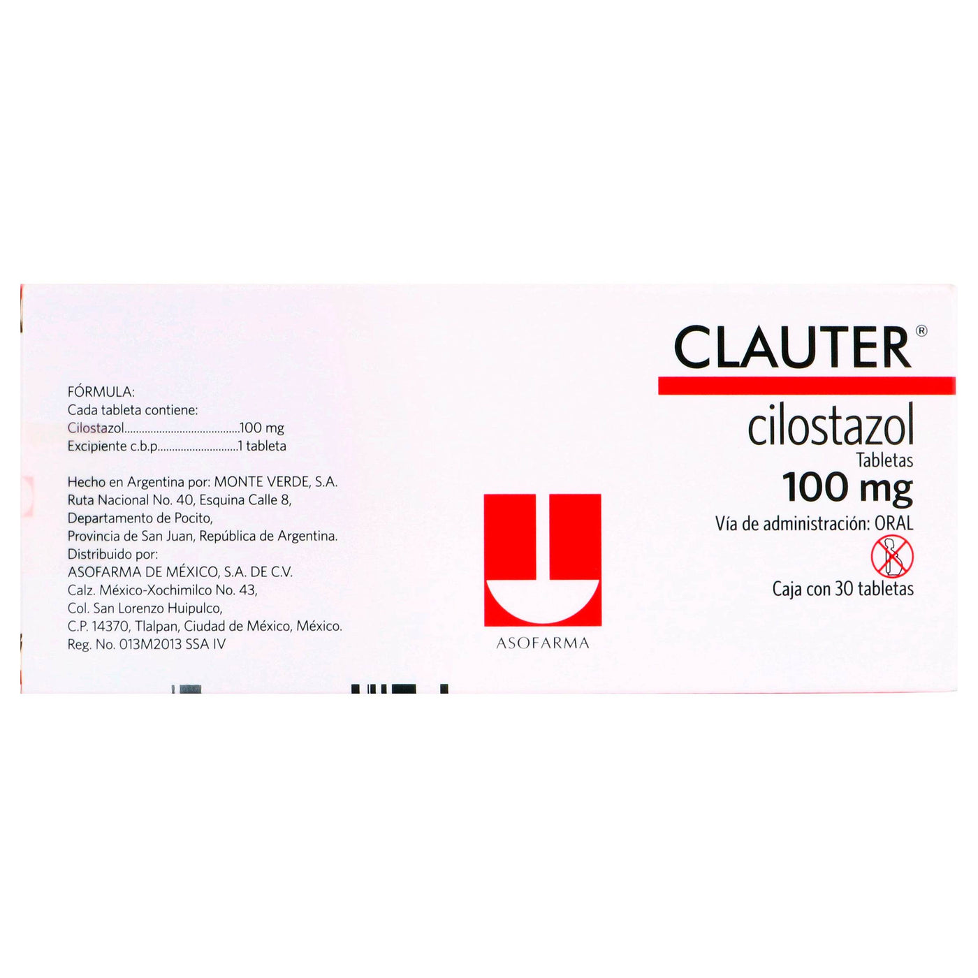 Clauter 100Mg Con 30 Tabletas (Cilostazol) — WeCare Pharma