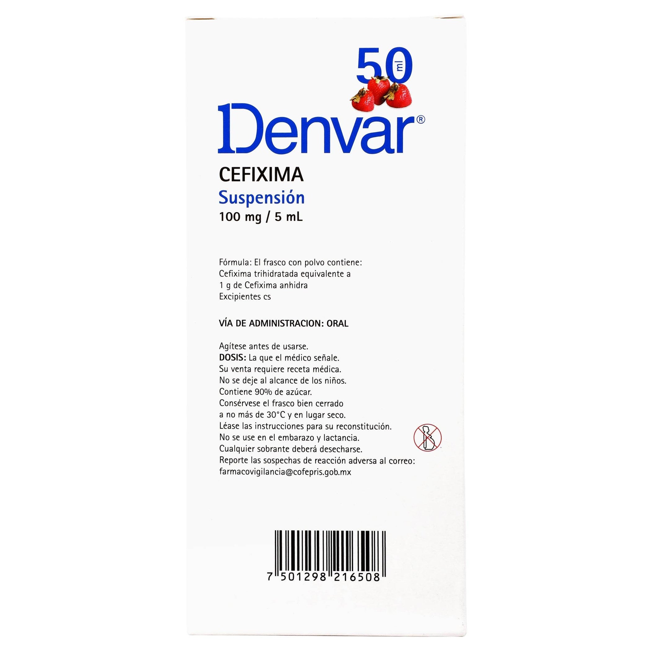 Denvar Suspensión 100Mg/5Ml 50Ml (Cefixima) — WeCare Pharma
