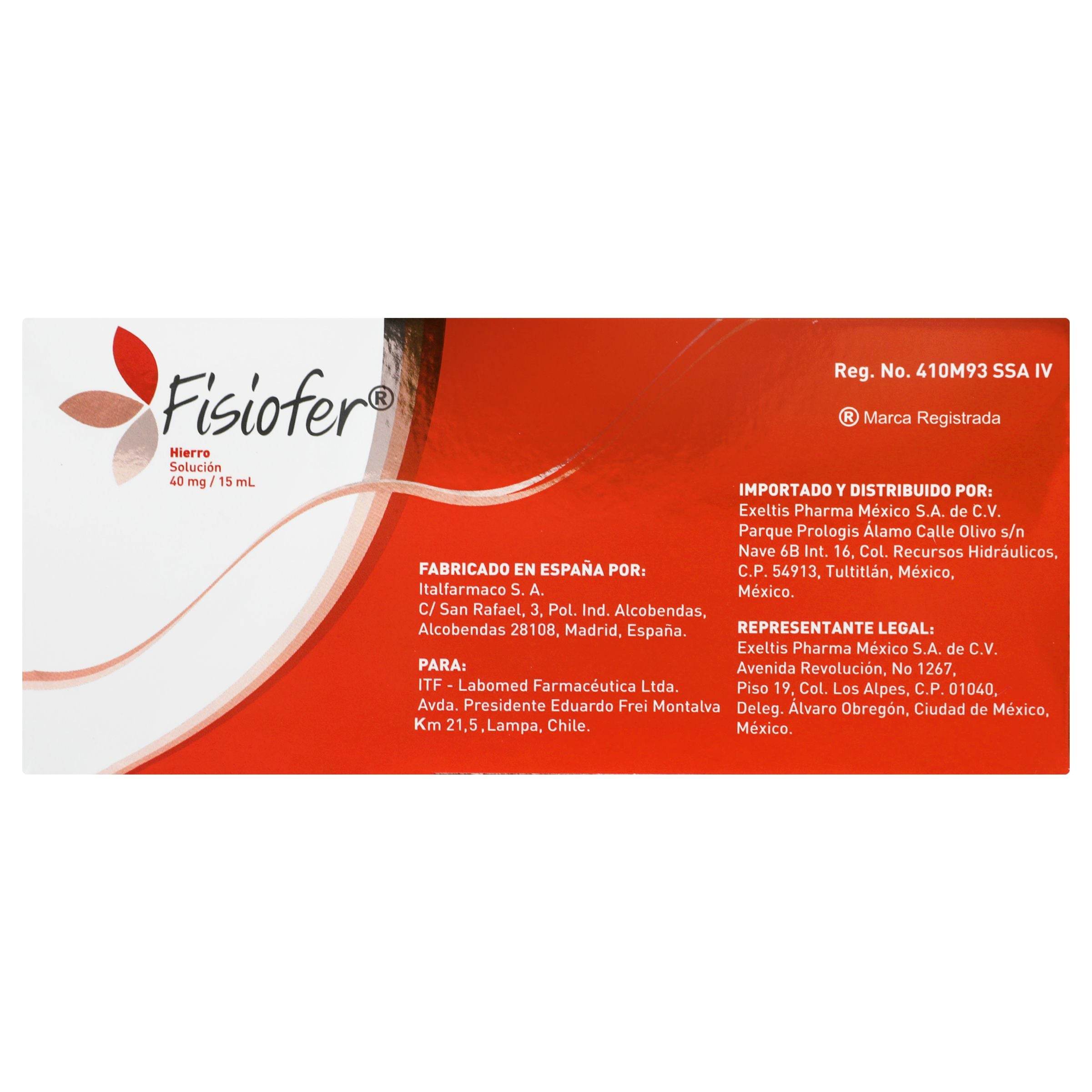 Fisiofer Solución 40Mg/15Ml Con 10 (Hierro) — WeCare Pharma