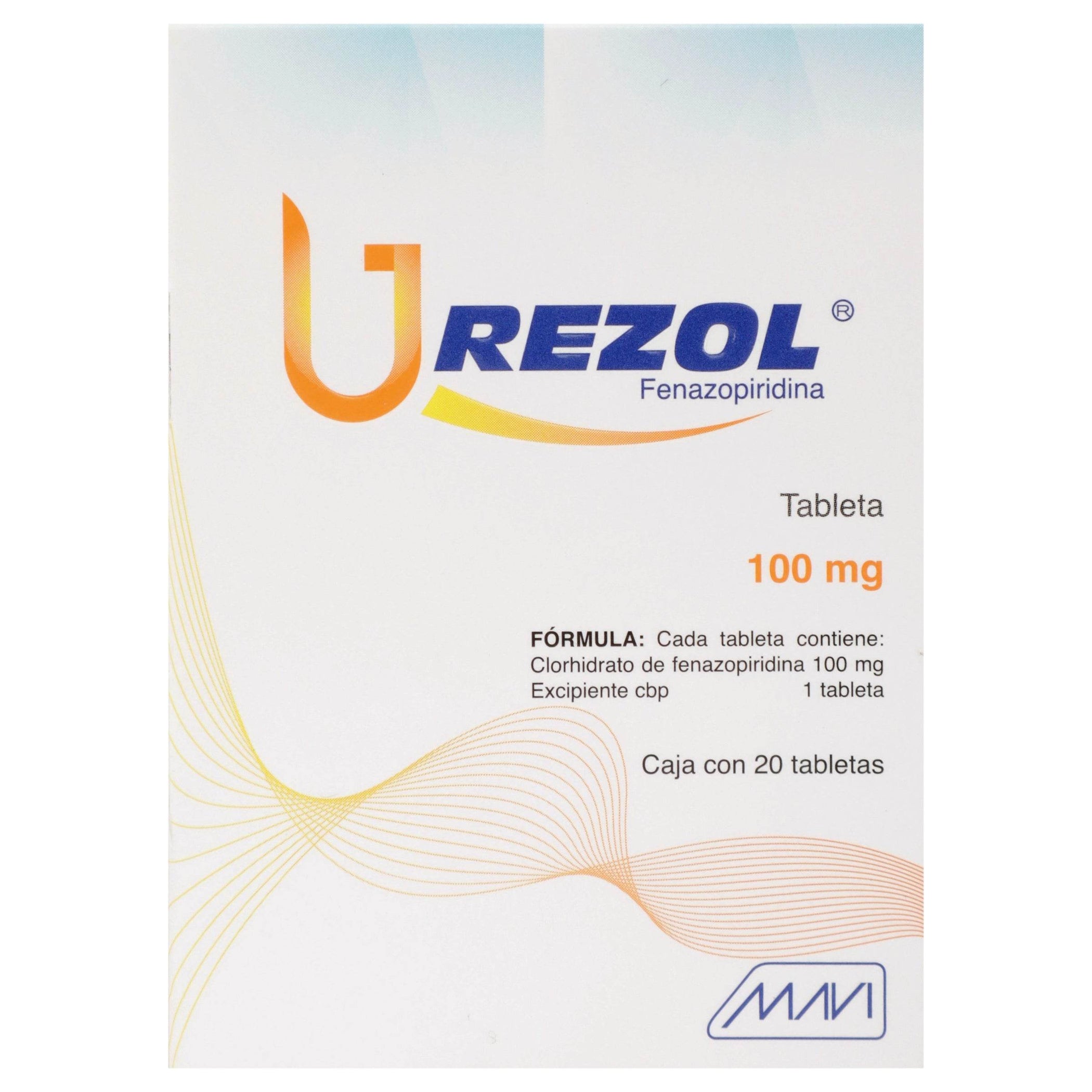 Urezol 100Mg Con 20 Tabletas (Fenazopiridina) — WeCare Pharma
