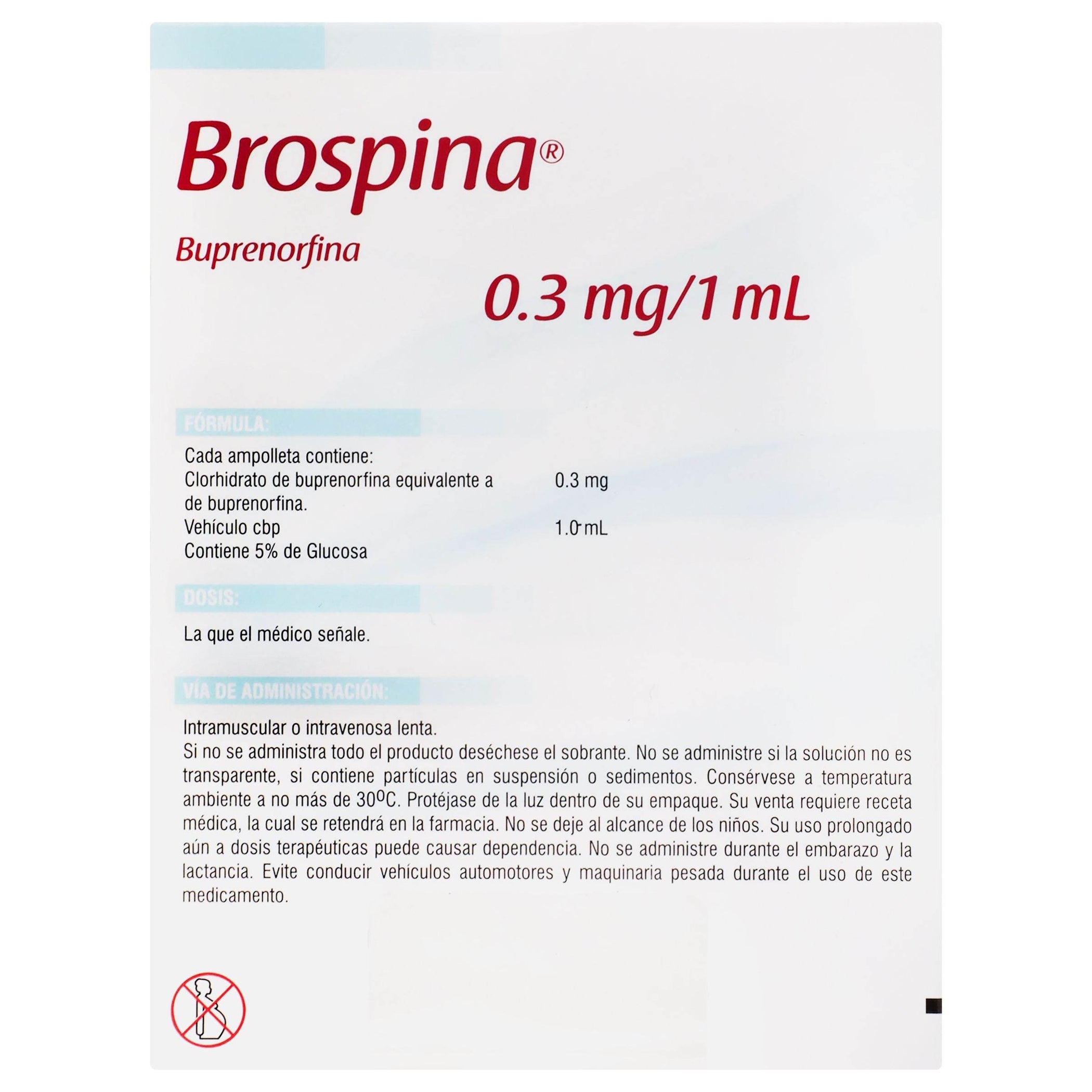 Brospina (Buprenorfina) Ampolletasolletasolletasolletas 0.3Mg/1Ml ...