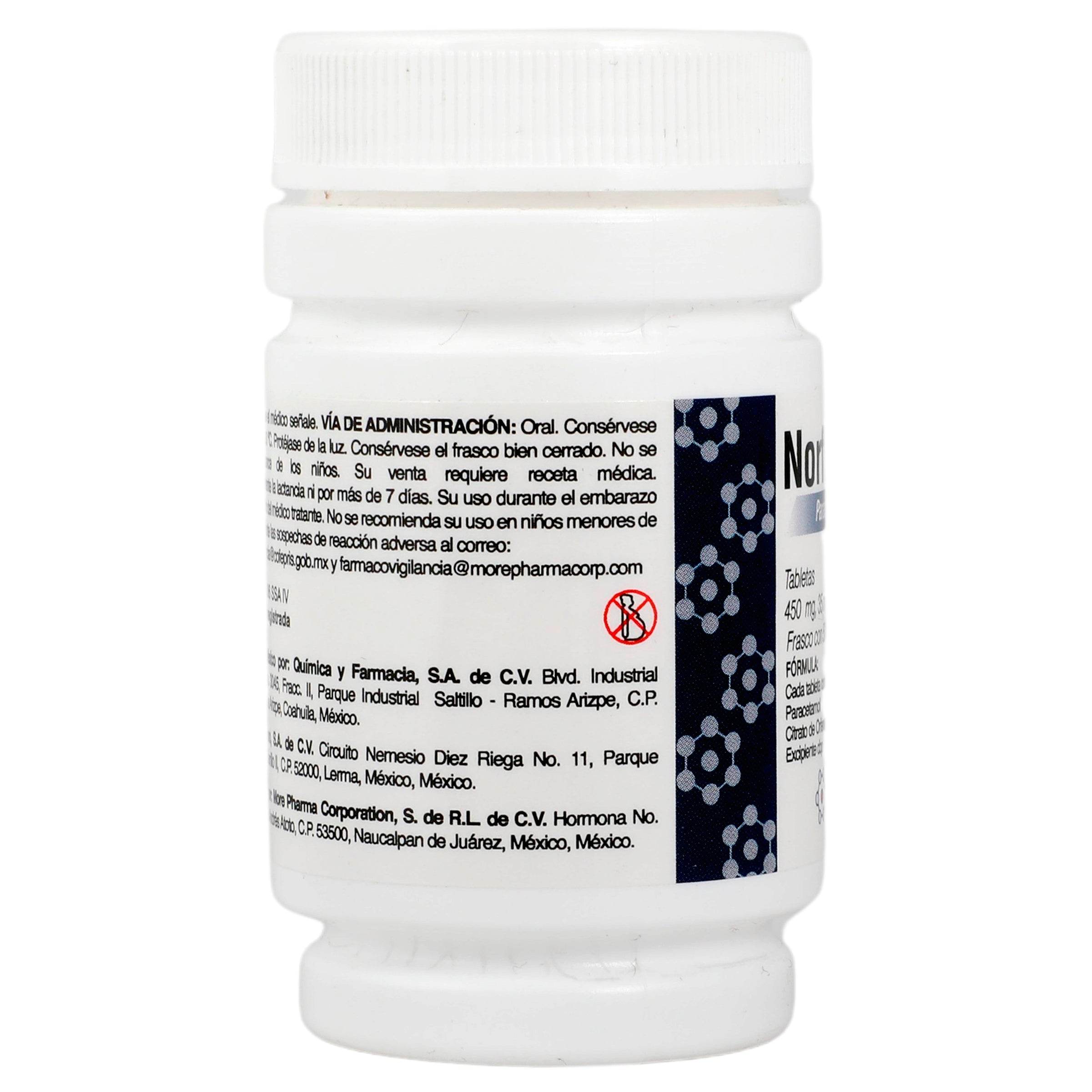 Norflex Plus 450Mg/35Mg Con 50 Tabletas (Paracetamol/Orfenadrina ...