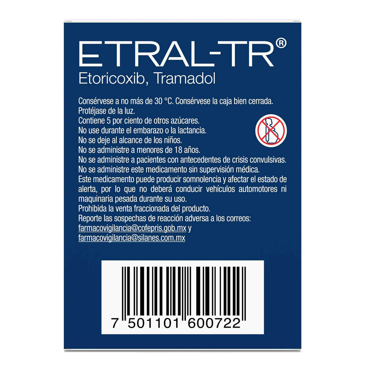 Etral-Tr Granulado 90Mg/50Mg Con 14 Sobres (Etoricoxib/Tramadol ...