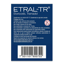 Etral-Tr Granulado 90Mg/50Mg Con 14 Sobres (Etoricoxib/Tramadol ...