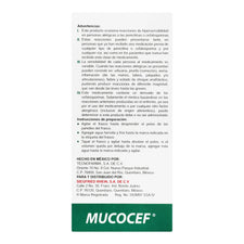 Mucocef (Cefalexina/Bromhexina) Suspensión 250Mg Con 100Ml — WeCare Pharma