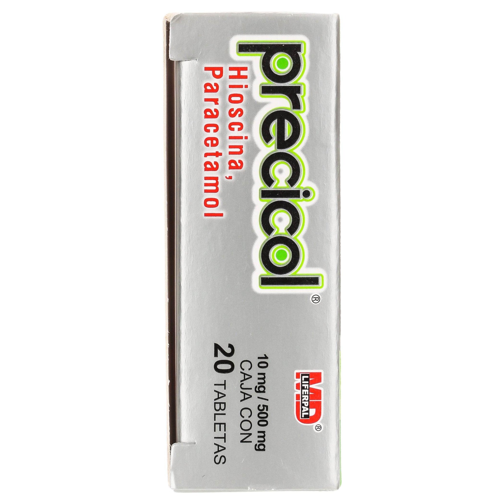 Precicol 10Mg/500Mg Con 20 Tabletas (Hioscina/Paracetamol) — WeCare Pharma