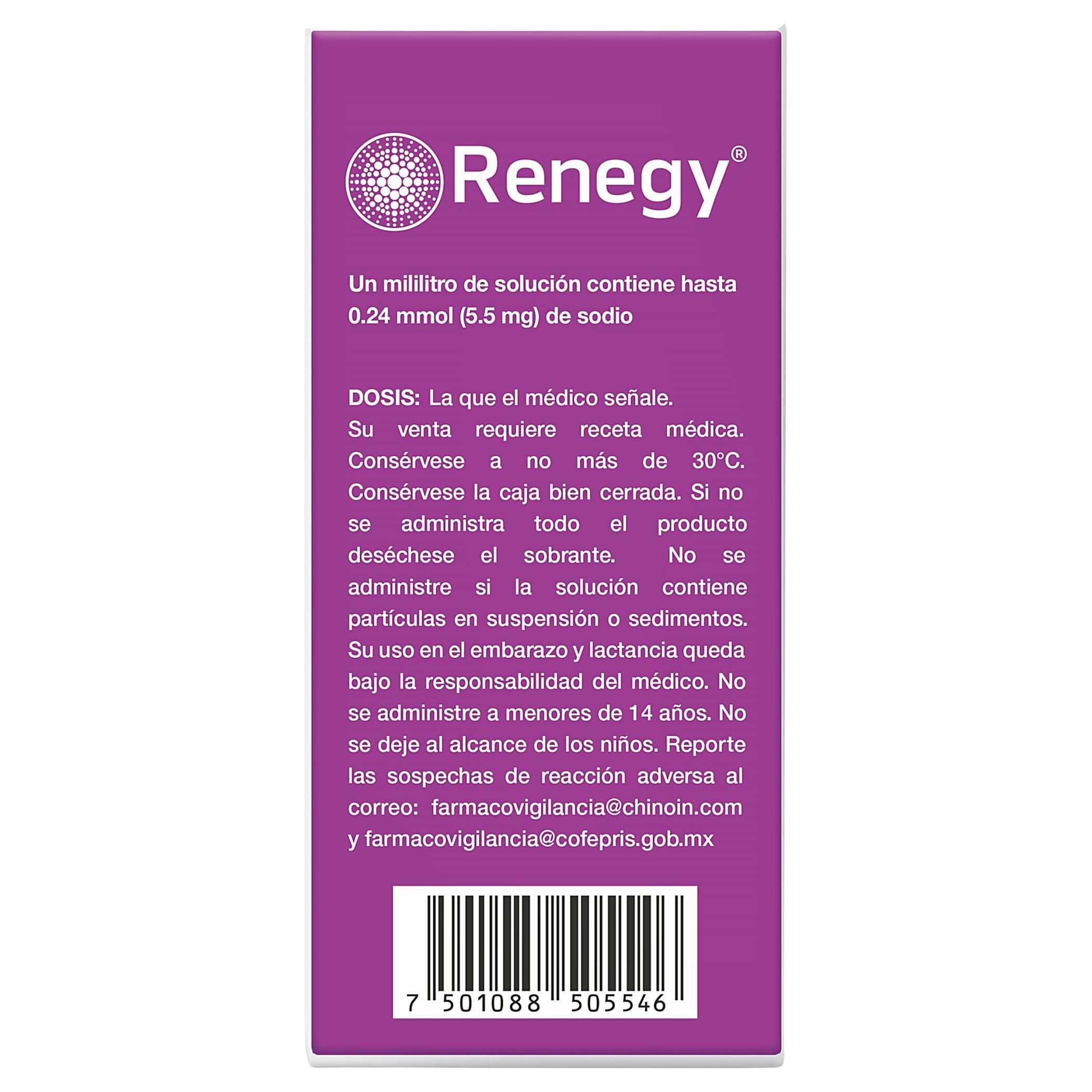 Renegy (Carboximaltosa Ferrica) Fco Amp 500Mg/10Ml C1 — WeCare Pharma