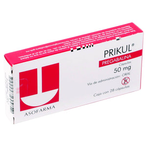 Prikul 50Mg Con 28 Capsulas (Pregabalina) — WeCare Pharma