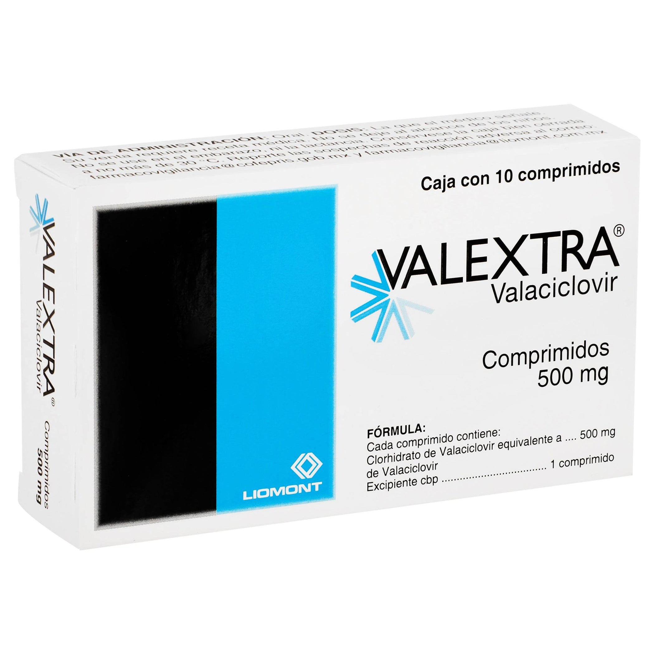 Valextra 500Mg Con 10 Comprimidos (Valaciclovir) — WeCare Pharma