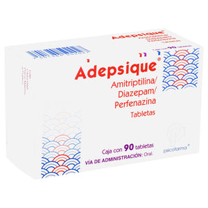 Adepsique (Amitriptilina/Diazepam/Perfenazina) Tabletas 10Mg/3Mg/2Mg C ...