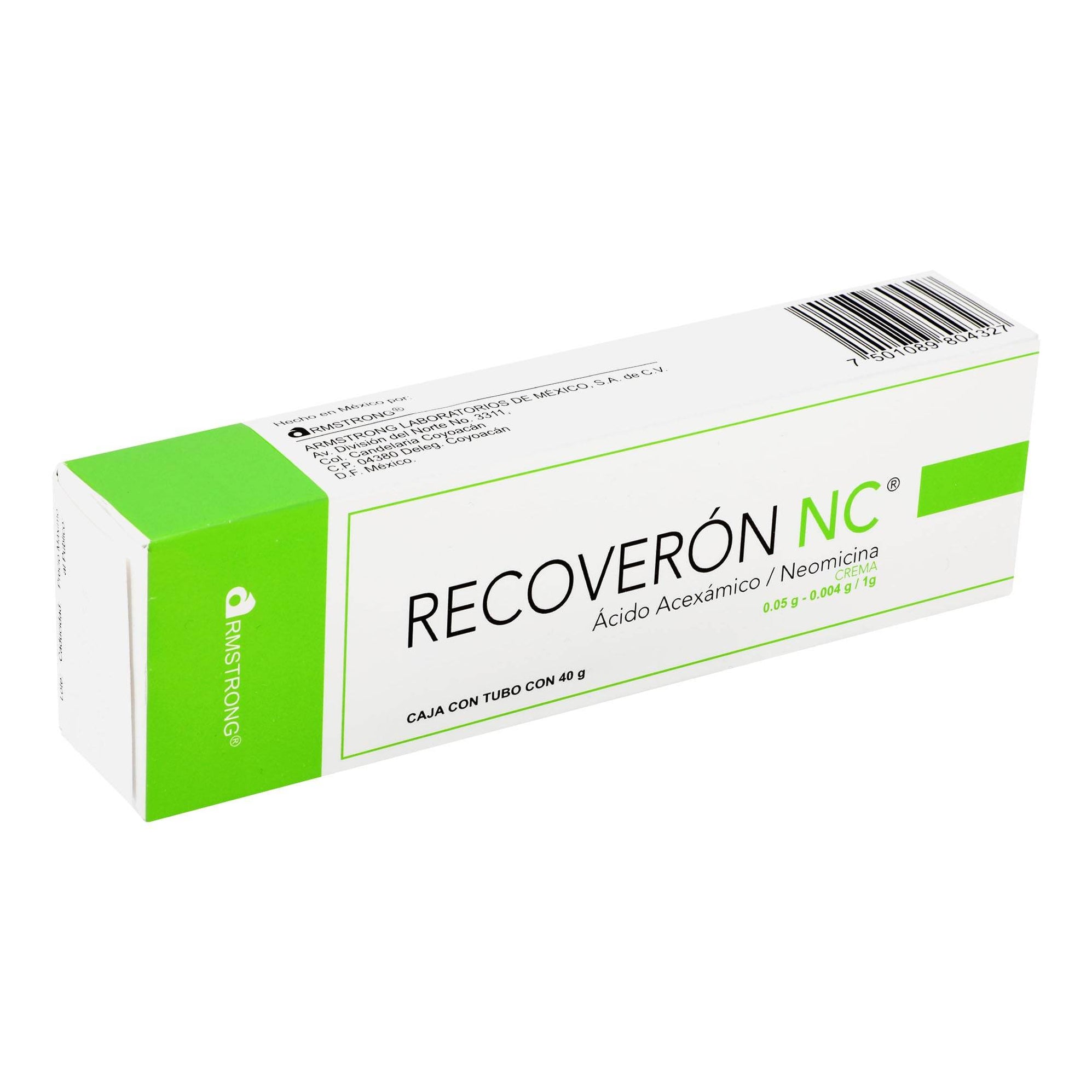 Recoveron Nc Crema 0.05G/0.004G/1G 40G (Acido Acexamico/Neomicina ...
