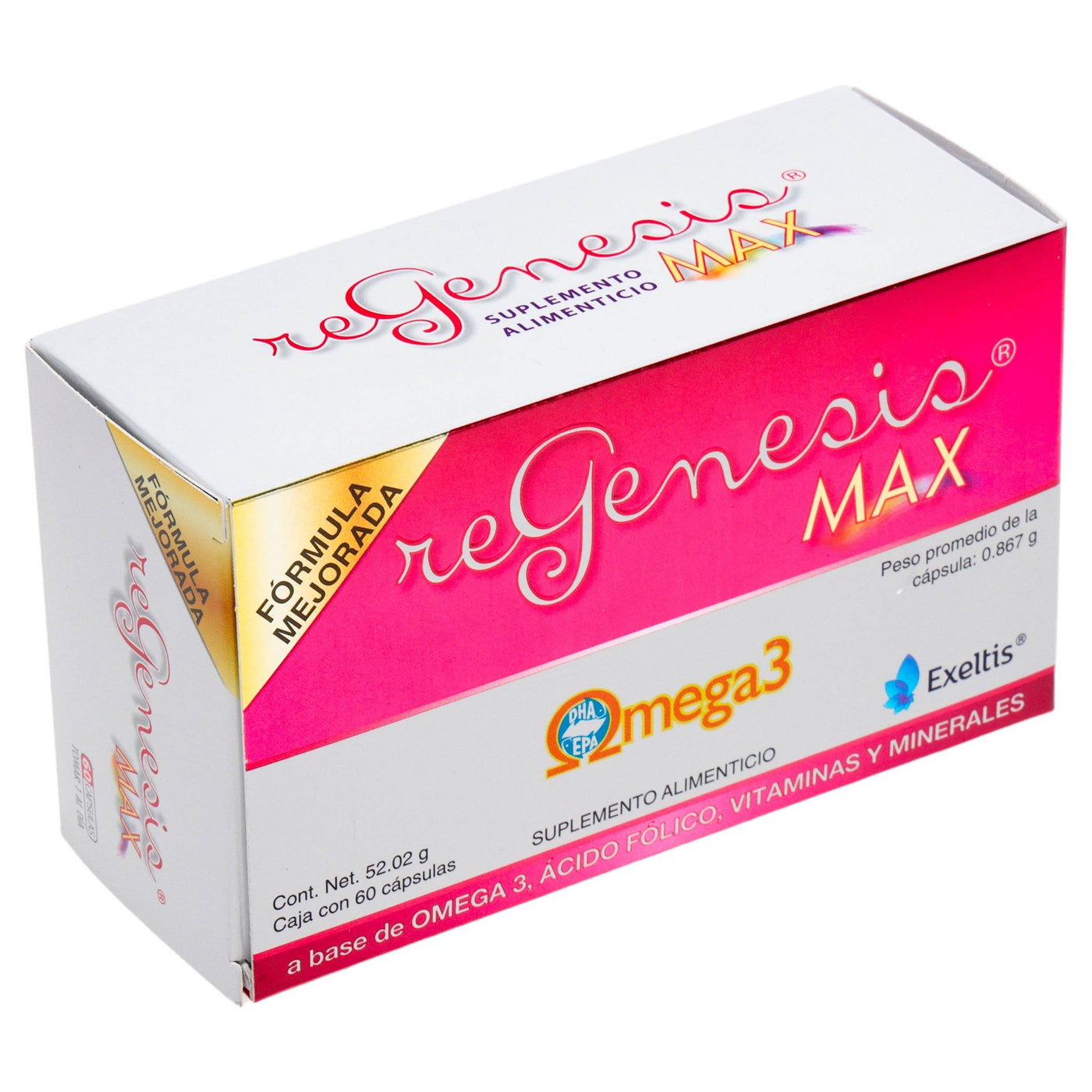 Regenesis Max 26.01G Con 60 Capsulas (Omega 3/Acido Folico/Vitaminas/M ...