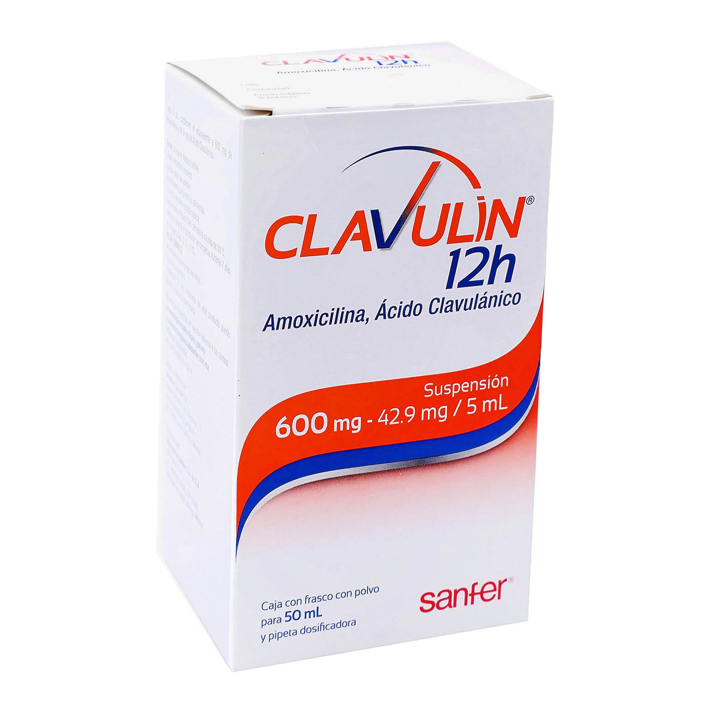 Clavulin 12H Suspensión 600/42.9Mg/5Ml 50Ml (Amoxicilina/Acido Clavula ...