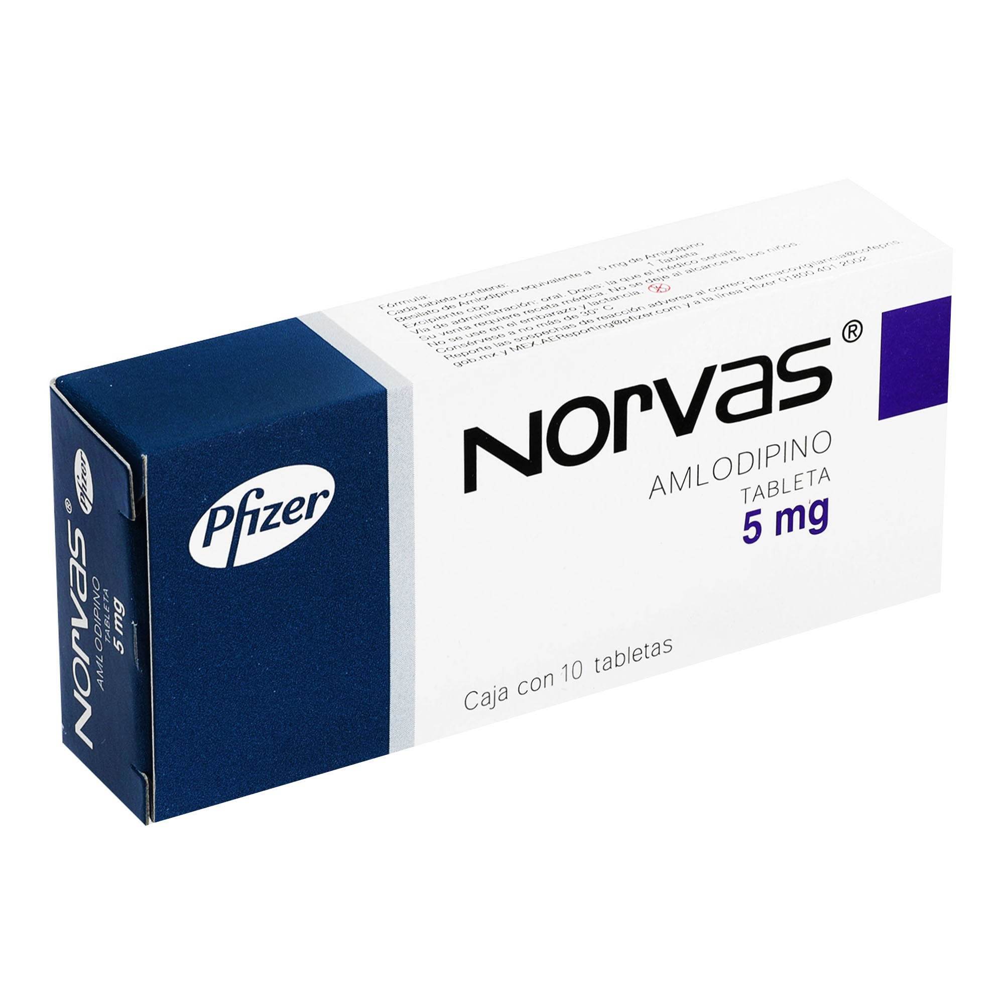 Norvas 5Mg Con 10 Tabletas (Amlodipino) — WeCare Pharma