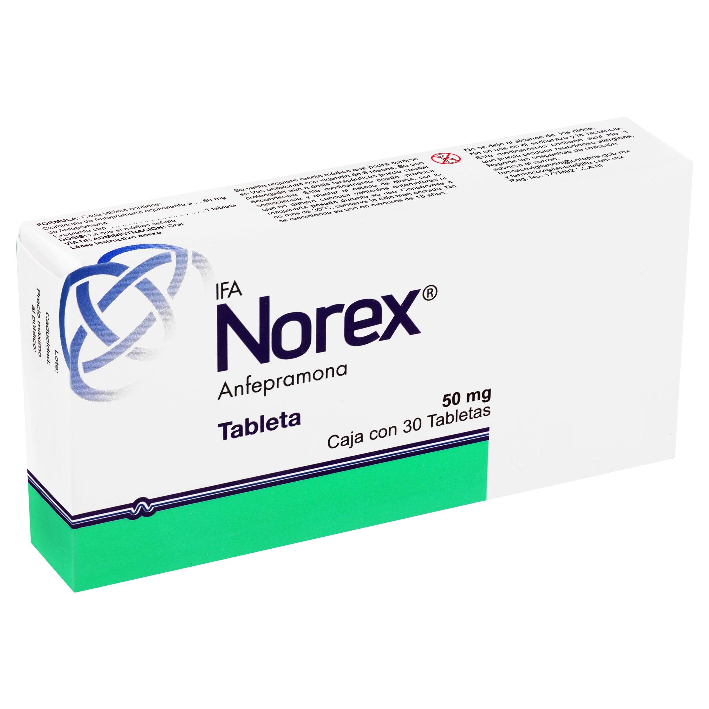 Ifa Norex (Anfepramona) Tabletas 50Mg Con 30 — WeCare Pharma