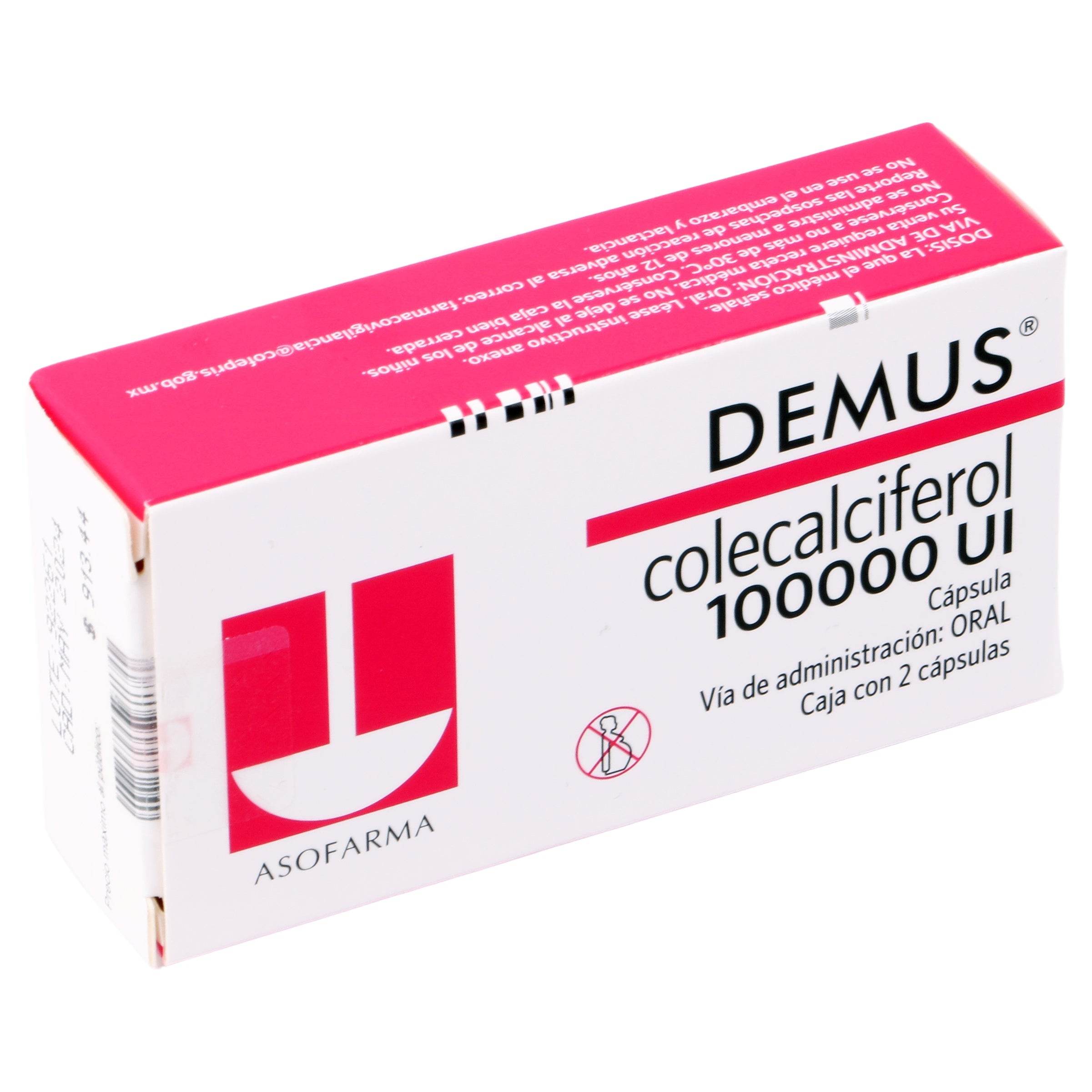 Demus (Colecalciferol) Capsulas 100000Ui Con 2 — WeCare Pharma