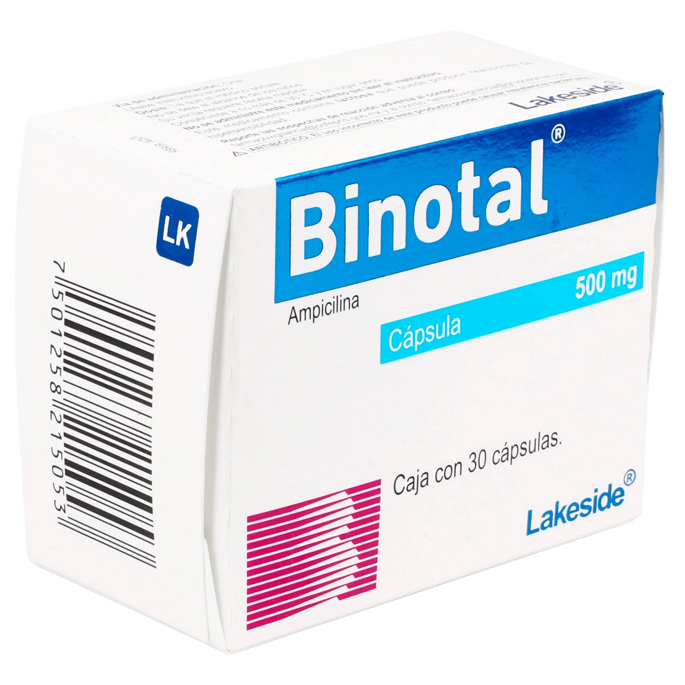 Binotal 500Mg Con 30 Capsulas (Ampicilina) — WeCare Pharma