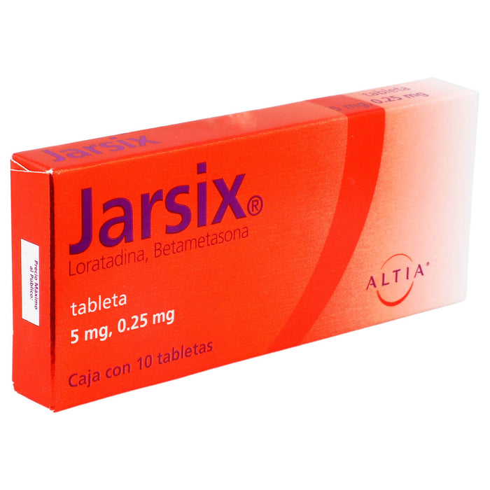 Jarsix 5Mg/0.25Mg Con 10 Tabletas (Loratadina/Betametasona) — WeCare Pharma