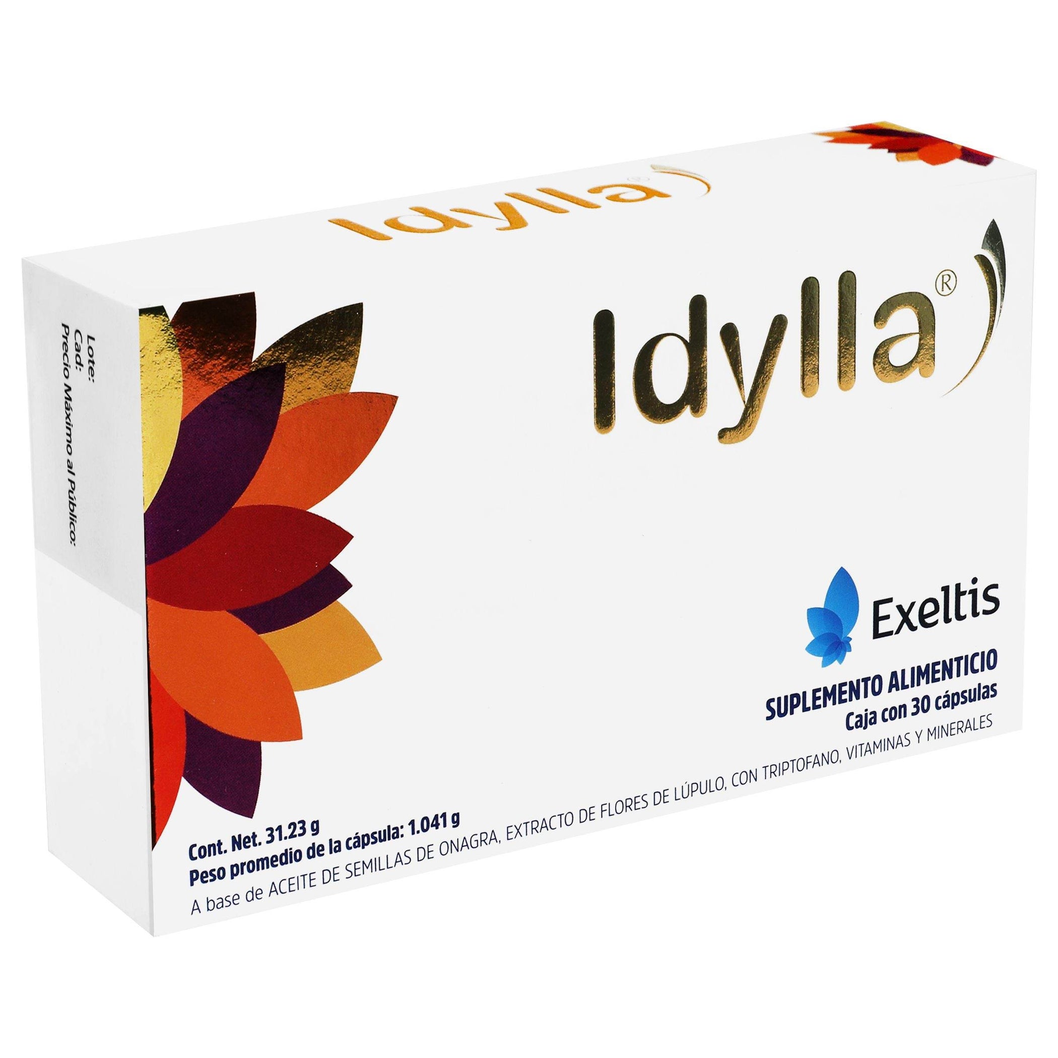 Idylla 31.23G Con 30 Capsulas (Onafra/Lupulo/Tritofano/Vitaminas Y Min ...
