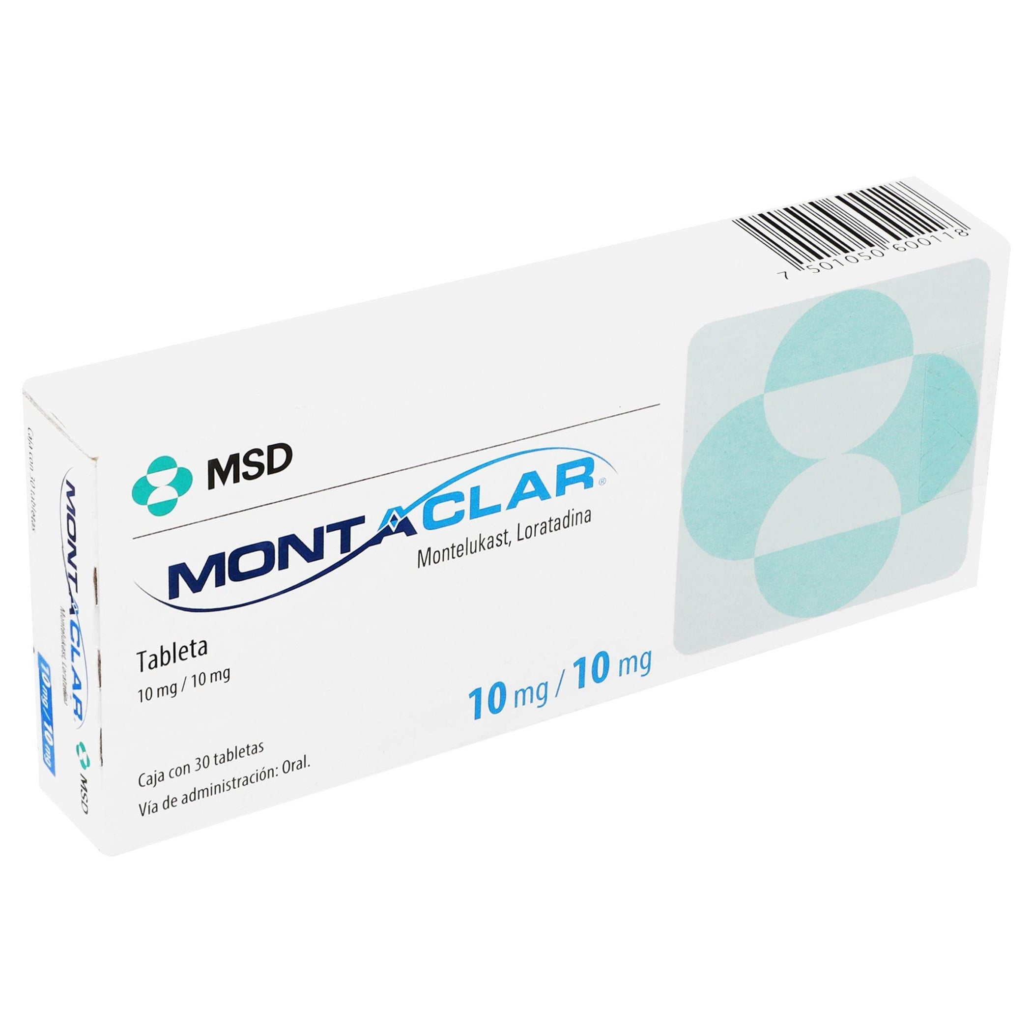Montaclar 10Mg/10Mg Con 30 Tabletas (Montelukast/Loratadina) — WeCare ...