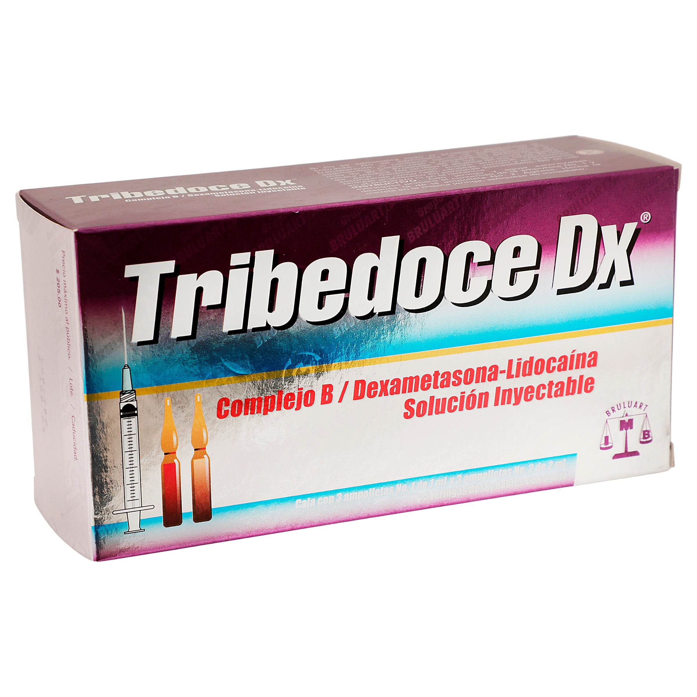 Tribedoce Dx 2Ml Con 3 Ampulas (Complejo B/Dexametasona/Lidocaina ...