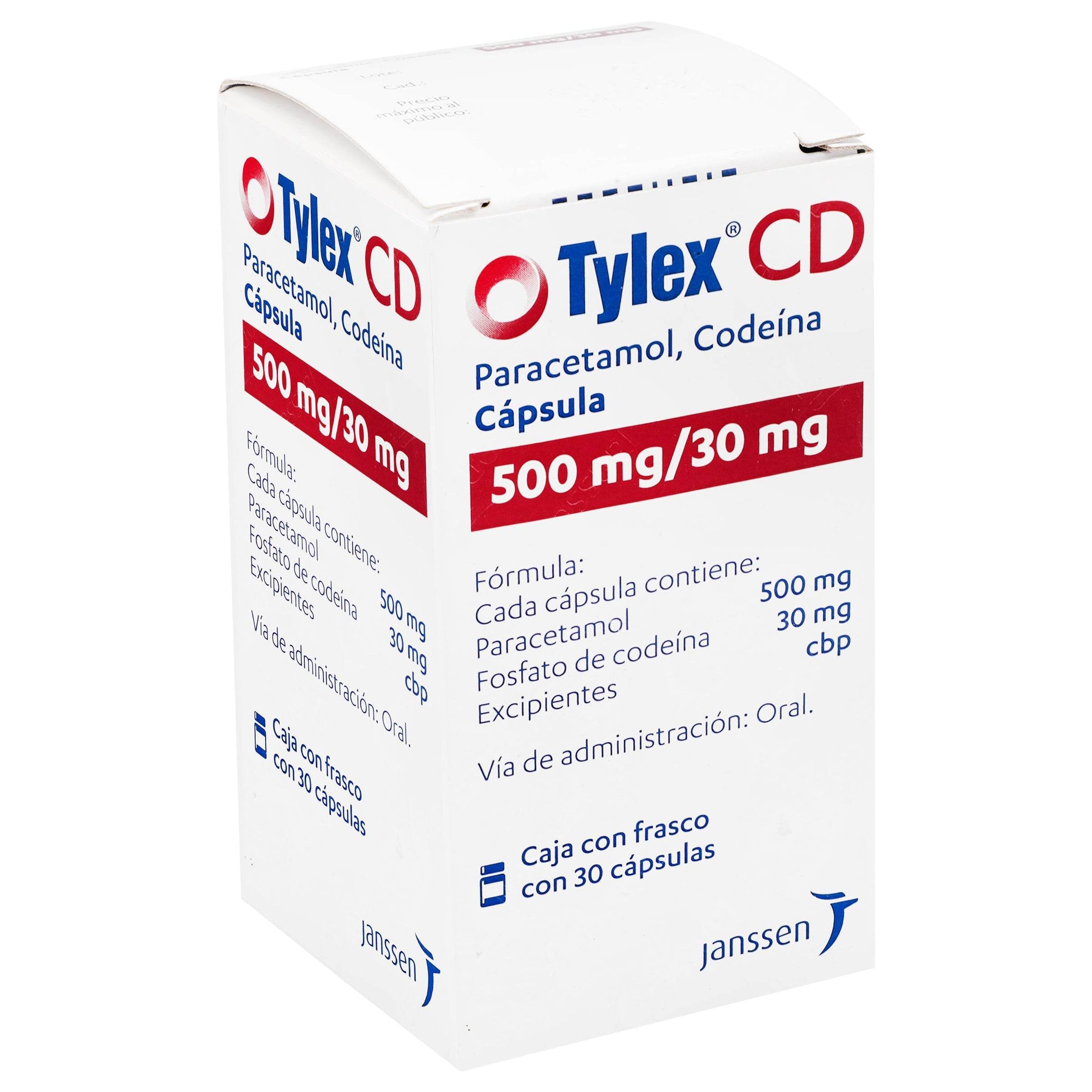 Tylex Cd (Paracetamol/Codeina) Capsulas 500Mg/30Mg Con 30 — WeCare Pharma