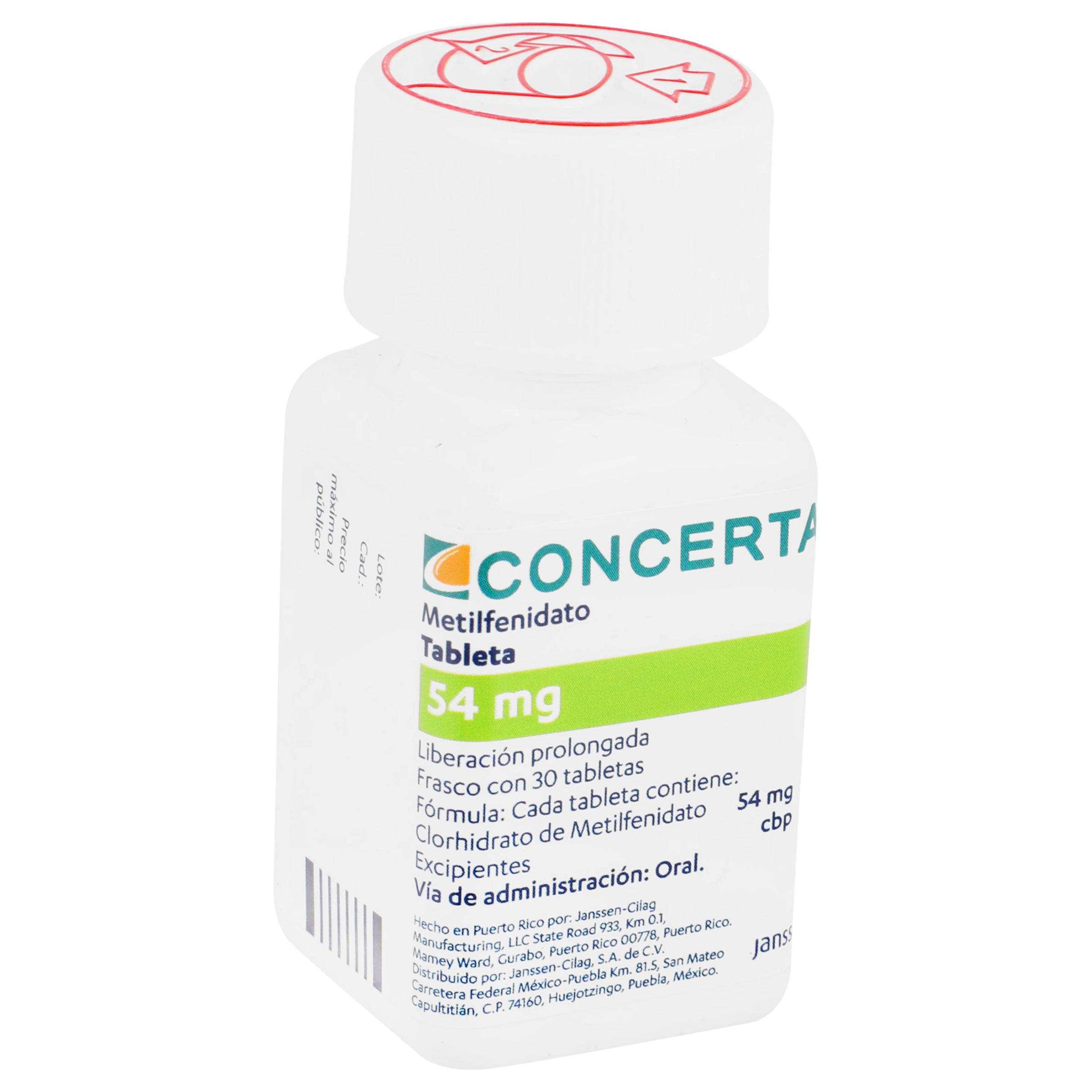 Concerta (Metilfenidato) Tabletas 54Mg Con 30 — WeCare Pharma