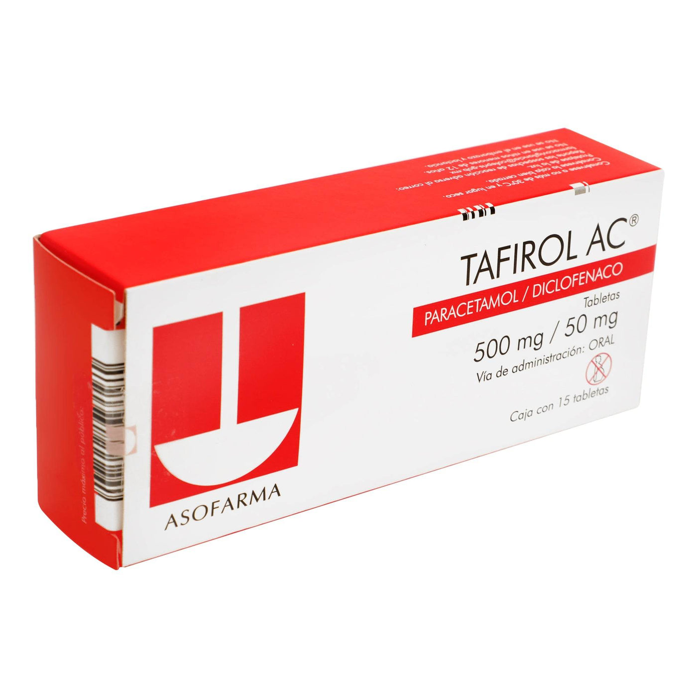 Tafirol Ac 500Mg/50Mg Con 15 Tabletas (Paracetamol/Diclofenaco ...
