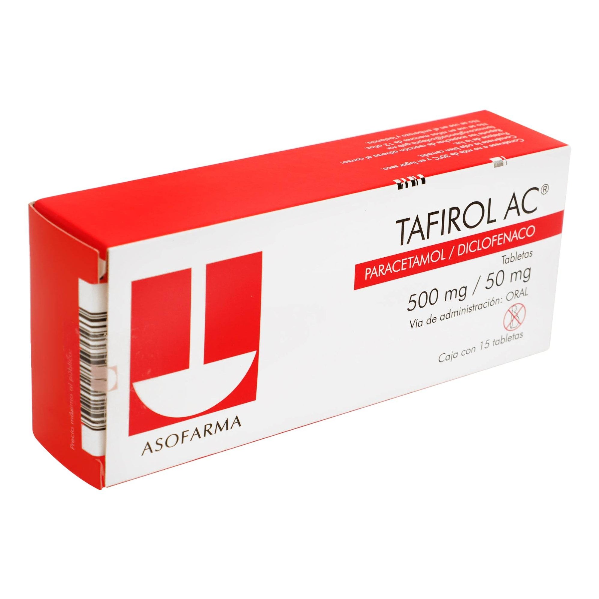 Tafirol Ac 500Mg/50Mg Con 15 Tabletas (Paracetamol/Diclofenaco ...