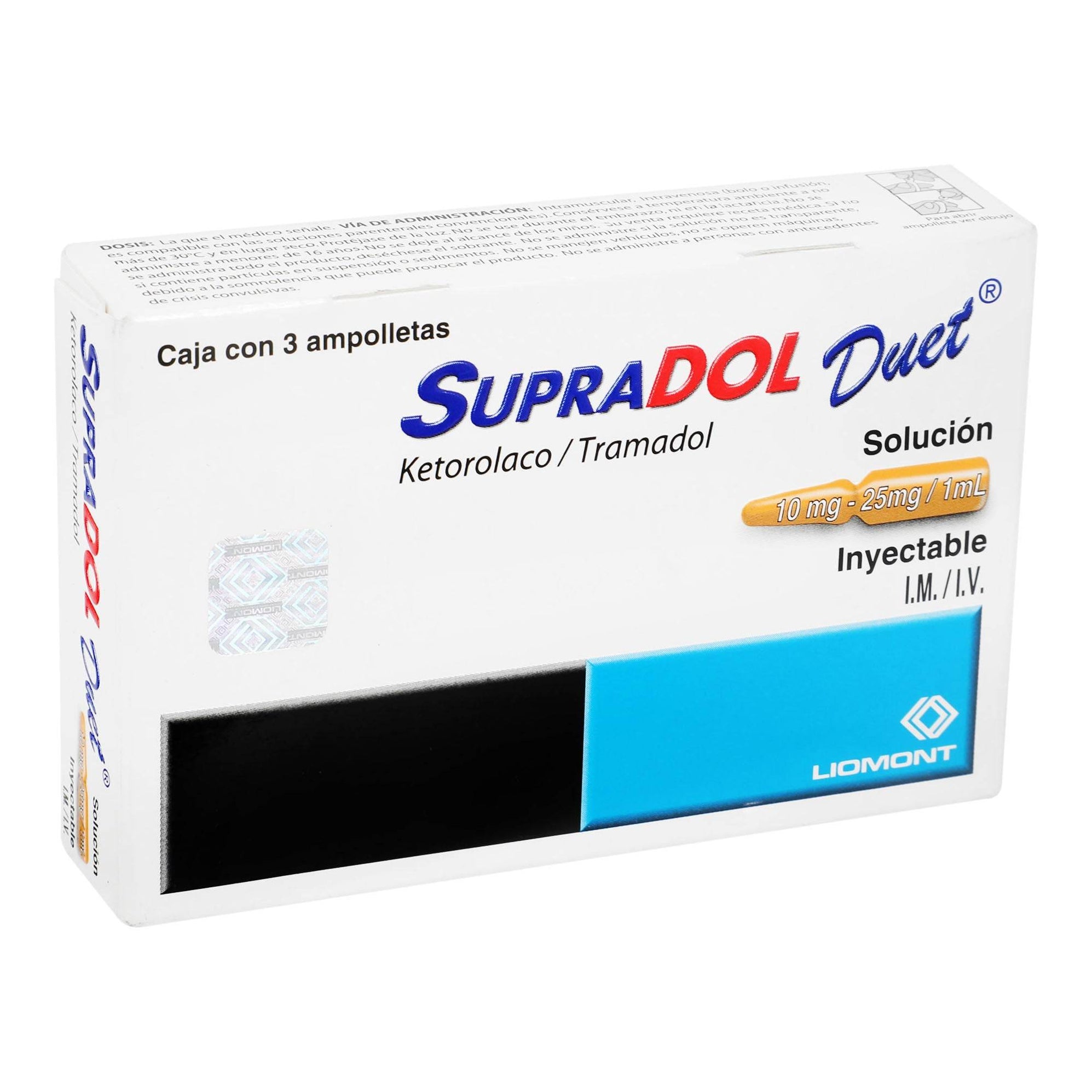 Supradol Duet 10Mg/25Mg Con 3 Ampulas (Ketorolaco/Tramadol) — WeCare Pharma