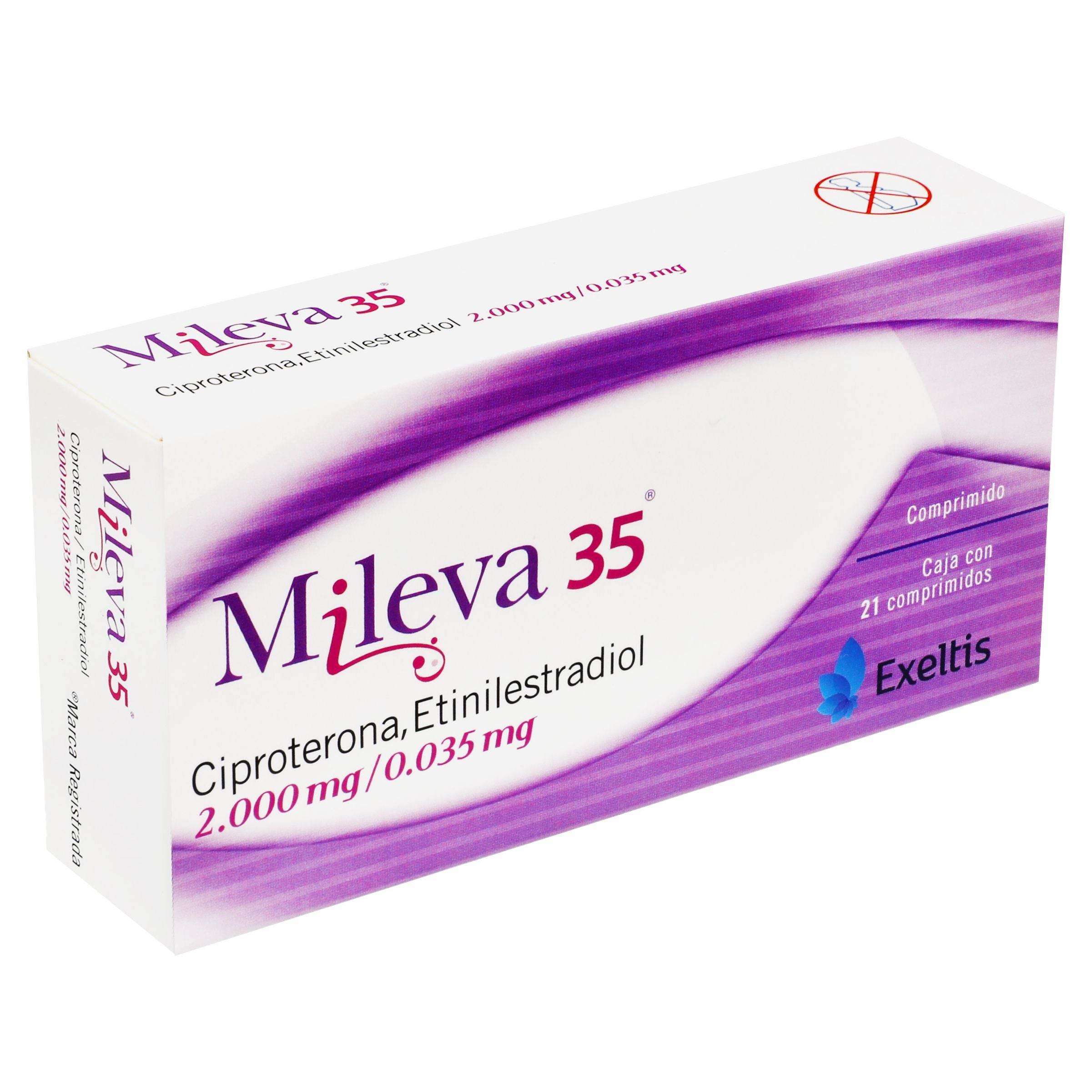 Mileva 35 2Mg/0.035Mg Con 21 Comprimidos (Ciproterona/Etinilestradiol ...