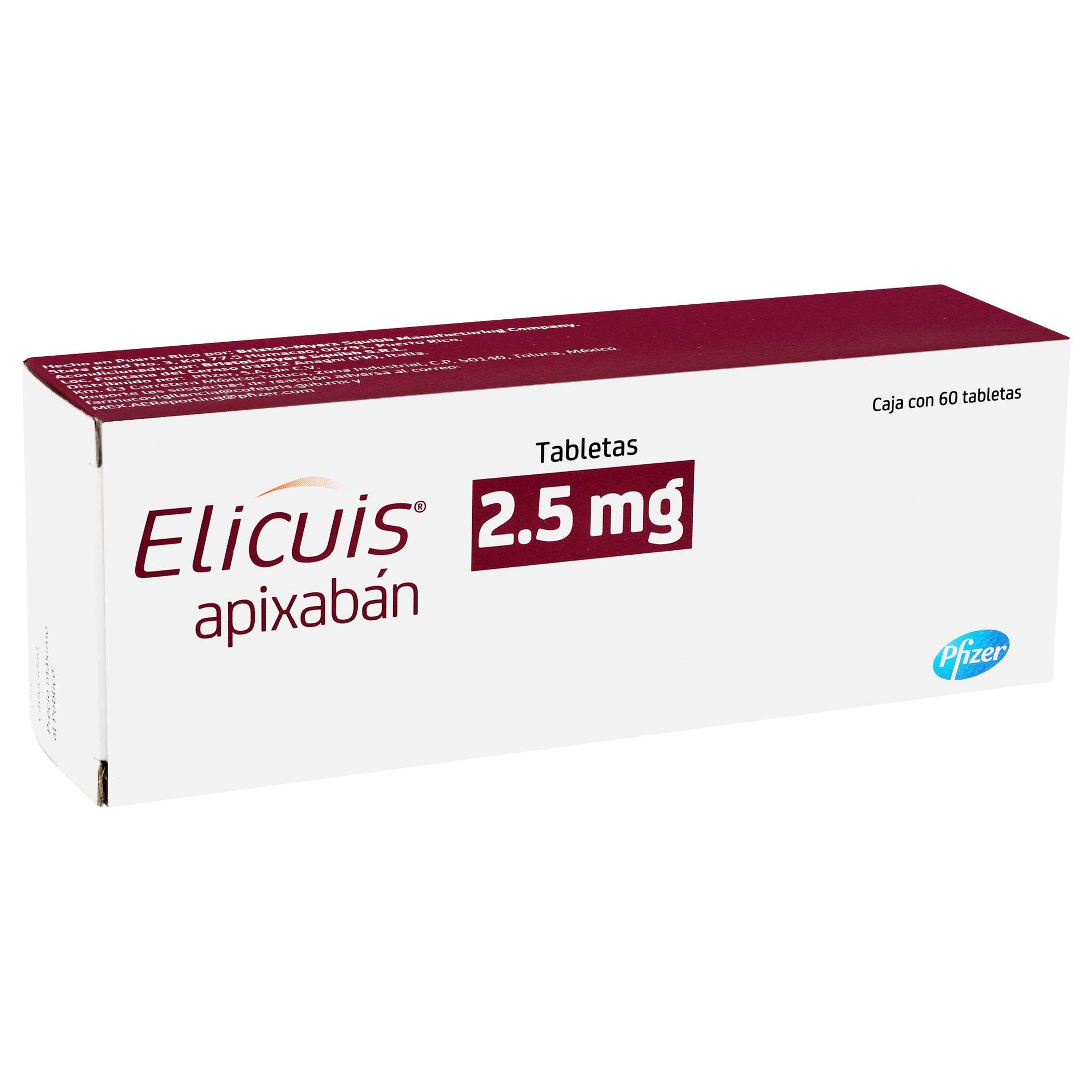 Elicuis 2.5Mg Con 60 Tabletas (Apixaban) — WeCare Pharma