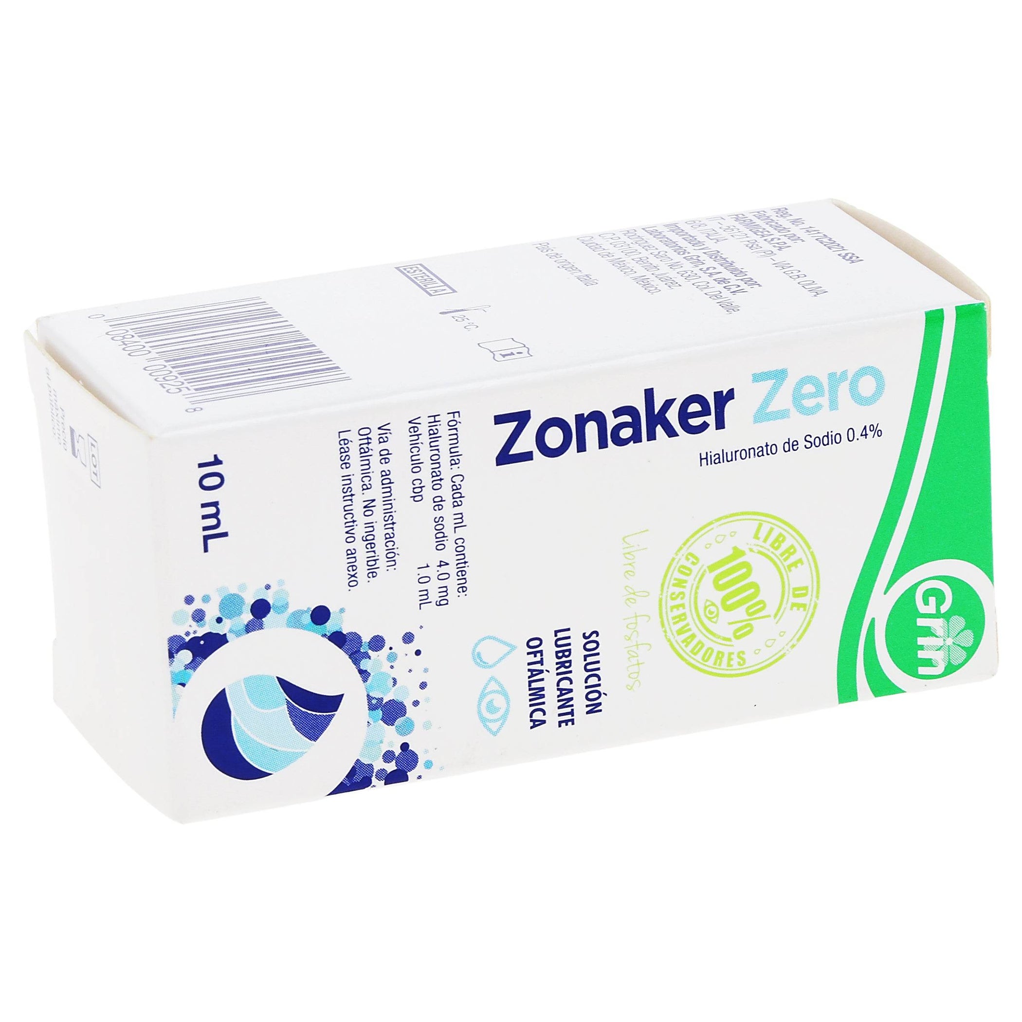 Zonaker Zero Gotas 0.4% 10Ml (Hialuronato De Sodio) — WeCare Pharma