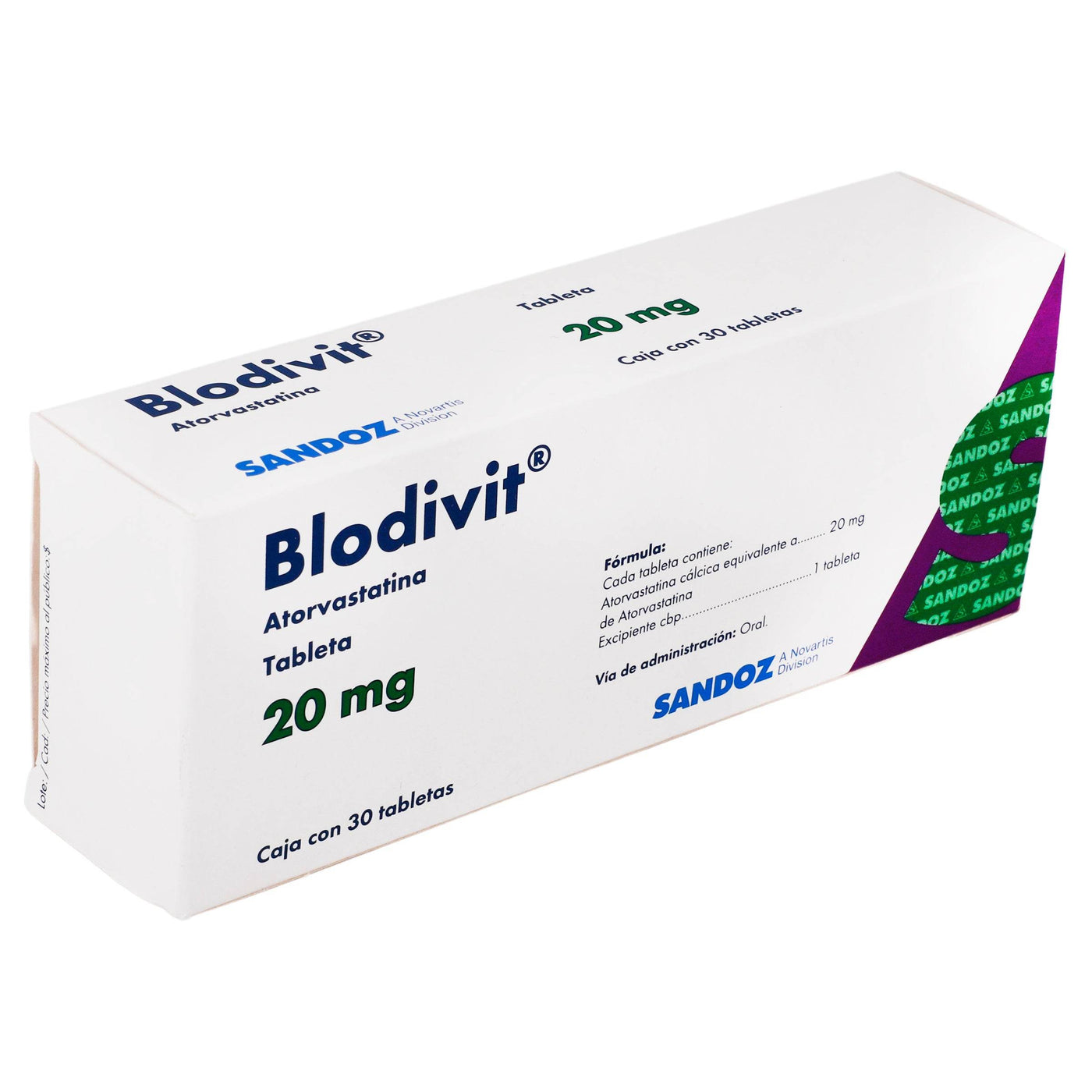 Blodivit 20Mg Con 30 Tabletas (Atorvastatina) — WeCare Pharma