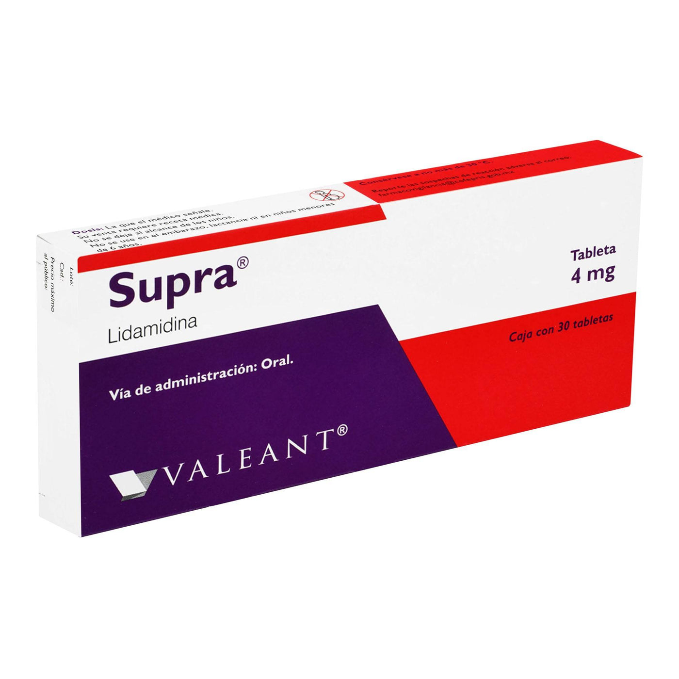 Supra 4Mg Con 30 Tabletas (Lidamidina) — WeCare Pharma