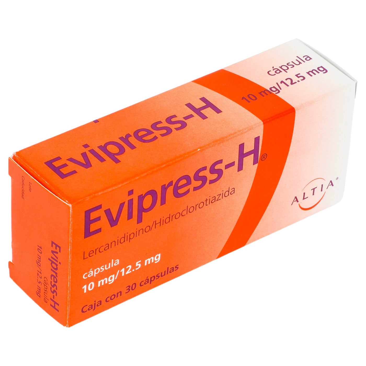 Evipress H (Lercanidipino/Hidroclorotiazida) Capsulas 10Mg/12.5Mg Con ...