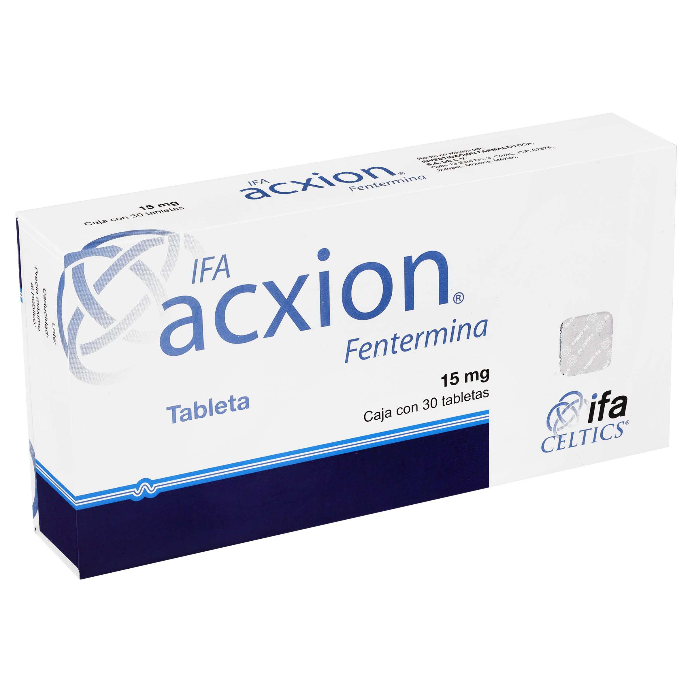Ifa Acxion (Fentermina) Tabletas 15Mg Con 30 — WeCare Pharma