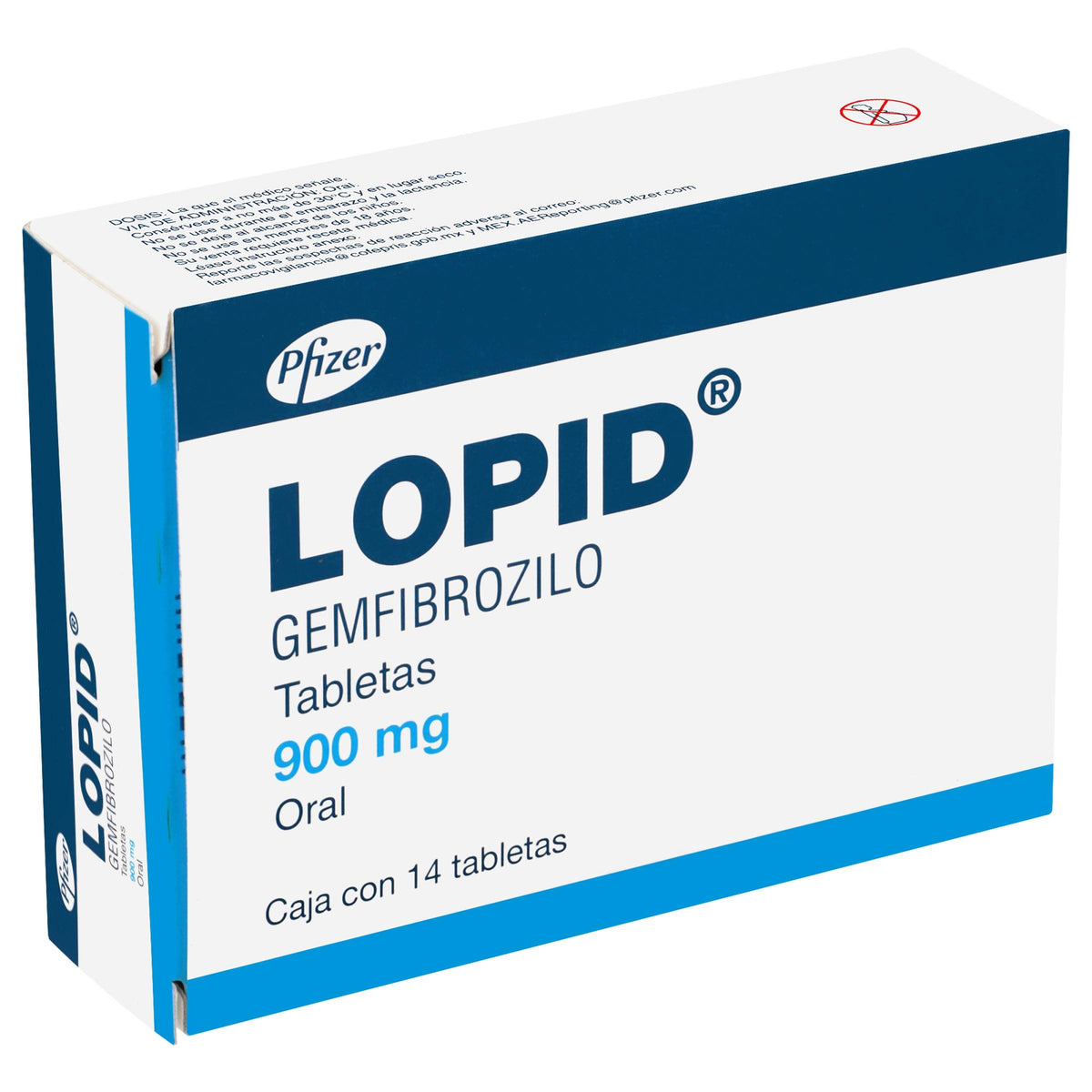 Lopid 900Mg Con 14 Tabletas (Gemfibrozilo) — WeCare Pharma