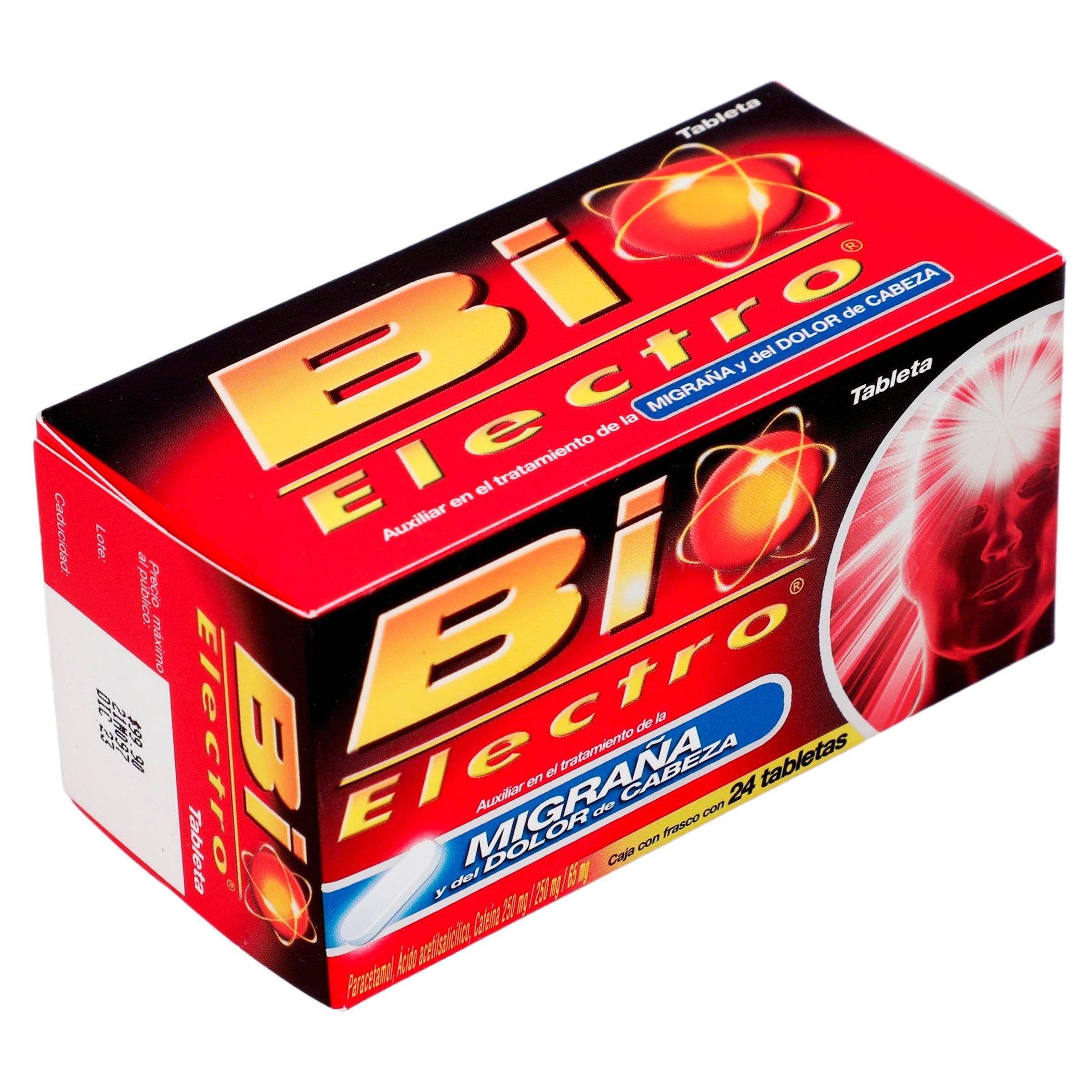 Bio Electro 250Mg/150Mg/65Mg Con 24 Tabletas (Ac Acetil/Paracetamol/Ca ...