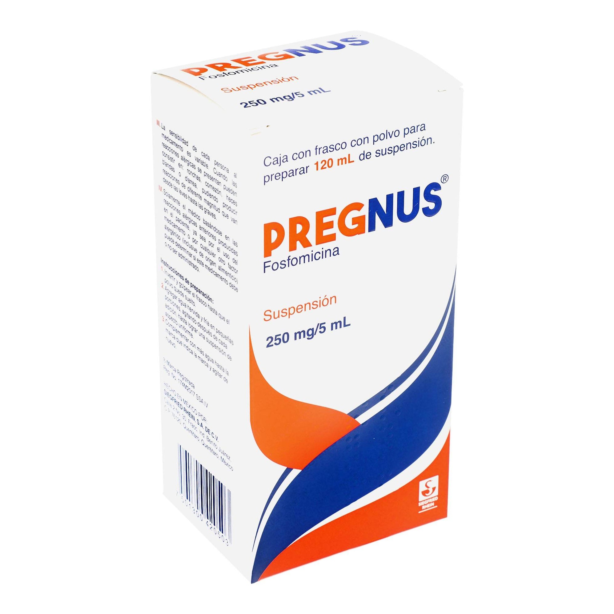 Pregnus Suspensión 250Mg/5Ml 120Ml (Fosfomicina) — WeCare Pharma