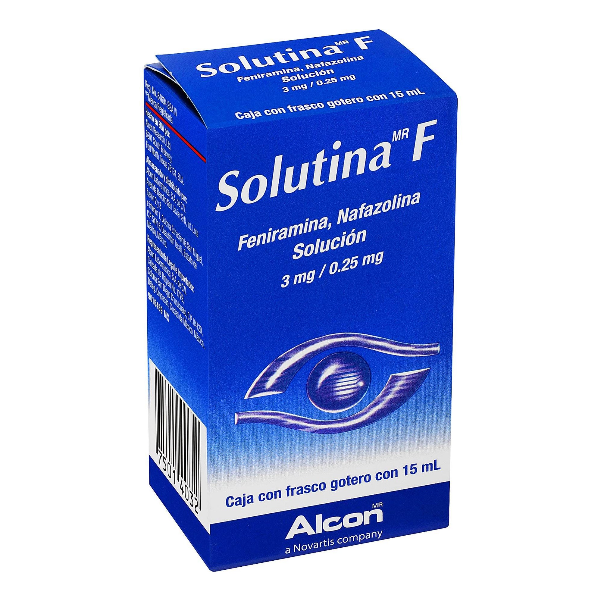 Solutina F Gotas 3Mg/0.25Mg 15Ml (Feniramida/Nafazolina) — WeCare Pharma