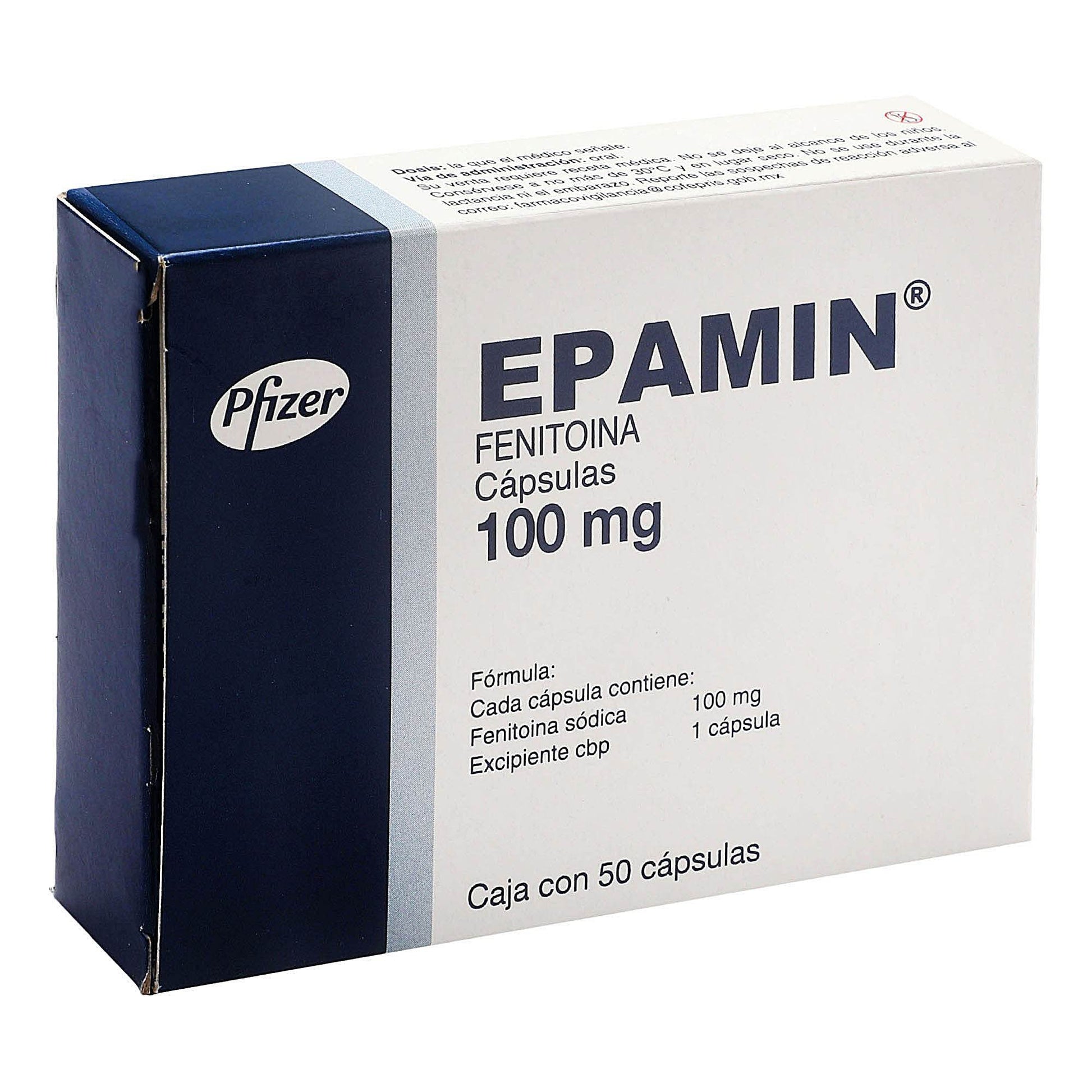 Epamin 100Mg Con 50 Capsulas (Fenitoina)