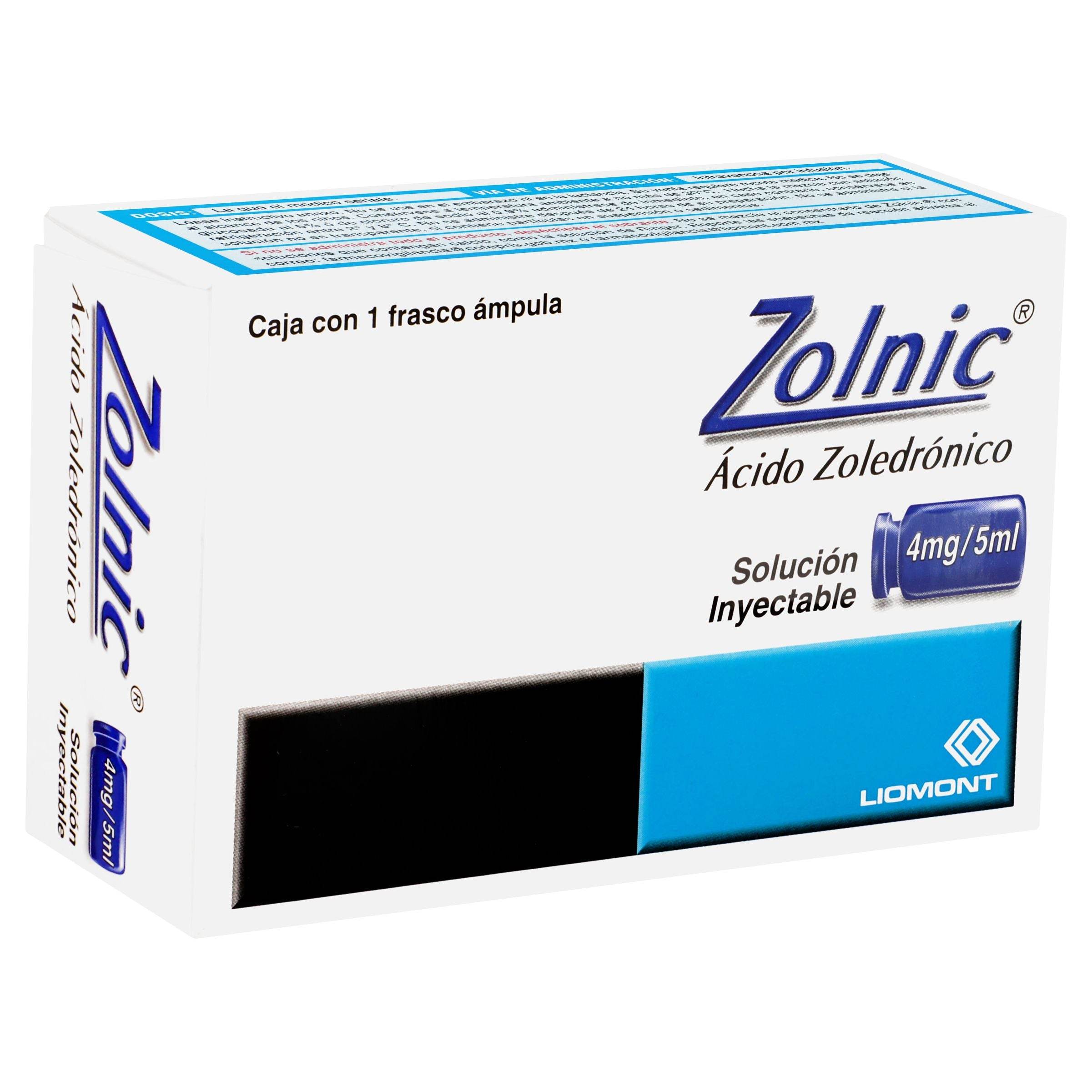 Zolnic Frasco 4Mg/5Ml Con 1 Ampulas (Acido Zoledronico) — WeCare Pharma