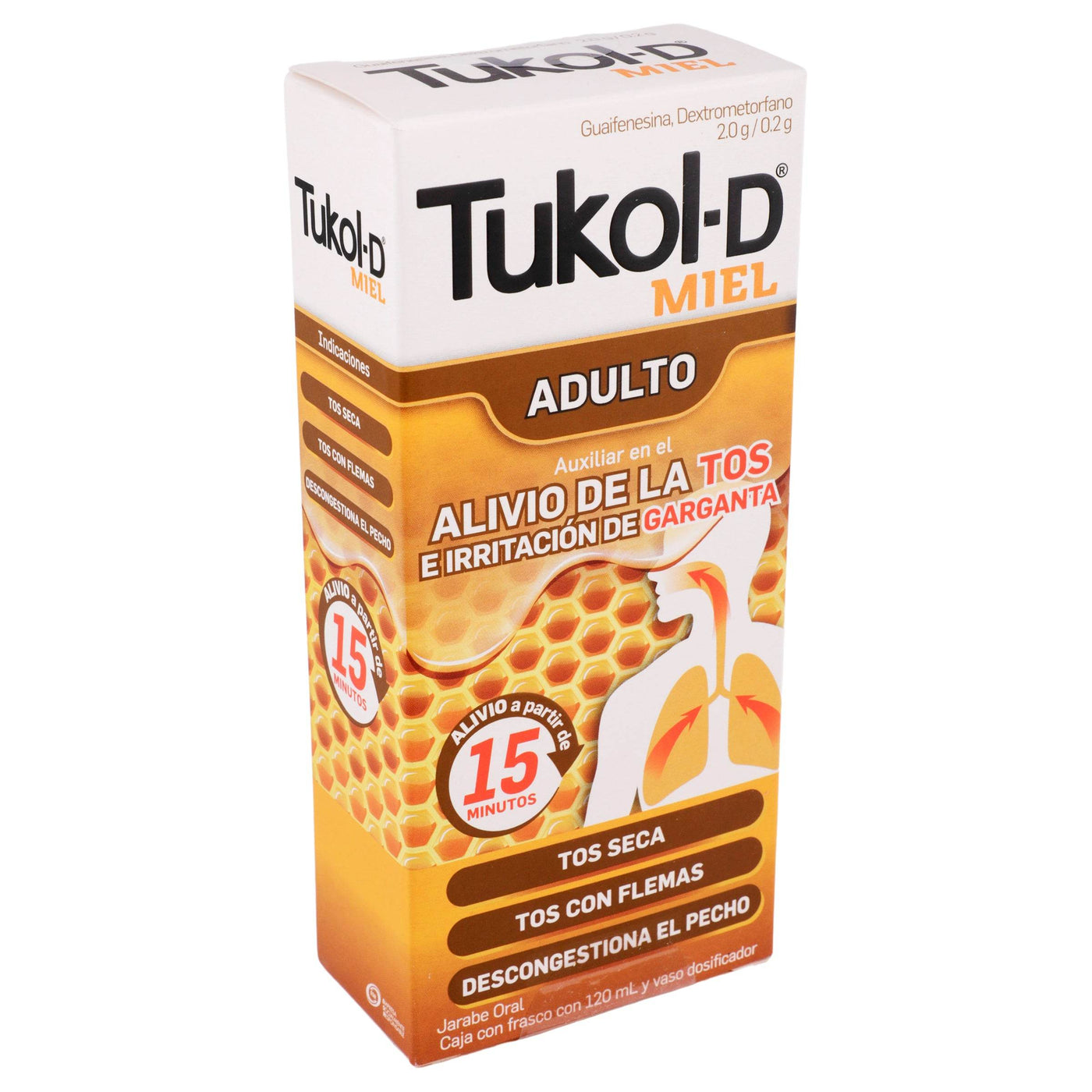 Tukol-D Miel Ad Jarabe 2G/0.2G 120Ml (Guaifenesina/Dextrometorfano ...