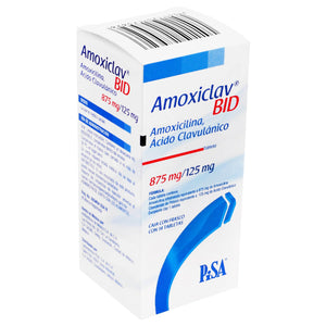 Amoxiclav Bid 875Mg/125Mg Con 14 Tabletas (Amoxicilina/Clavunalato ...