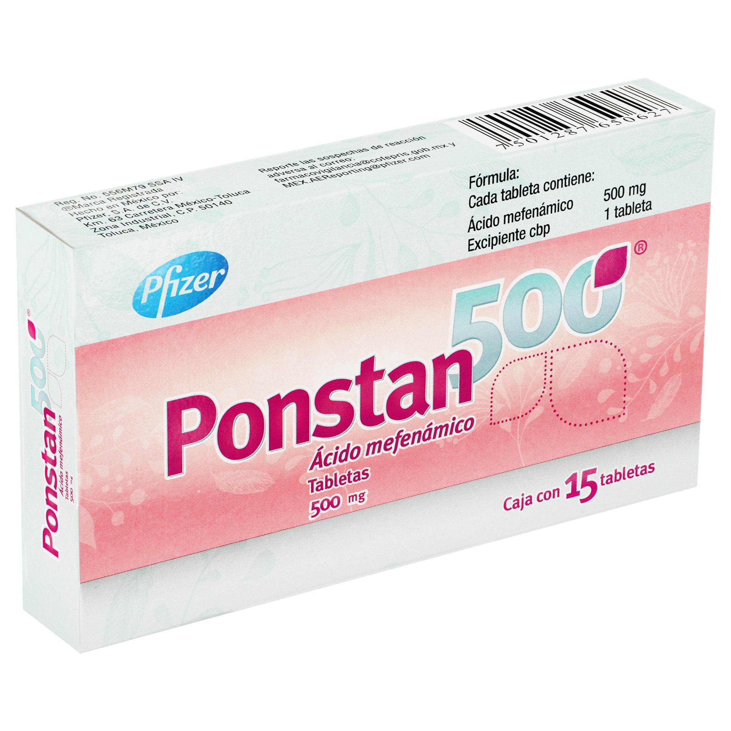 Ponstan 500Mg Con 15 Tabletas (Acido Mefenamico) — WeCare Pharma