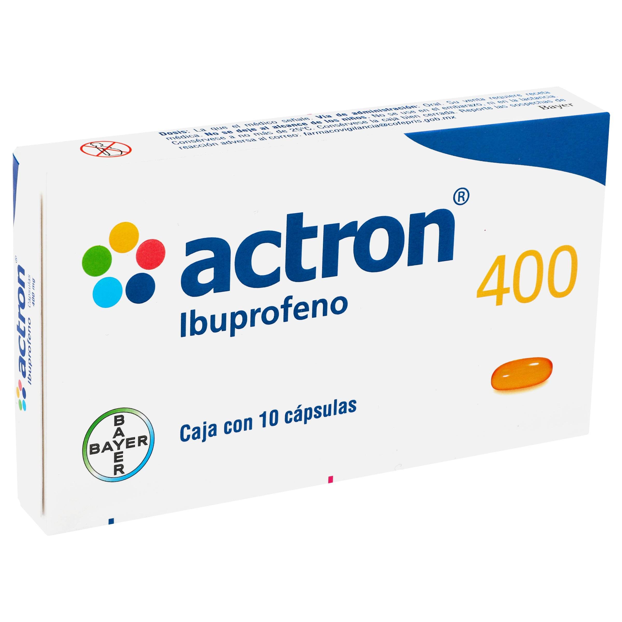 Actron 400Mg Con 10 Capsulas (Ibuprofeno) — WeCare Pharma