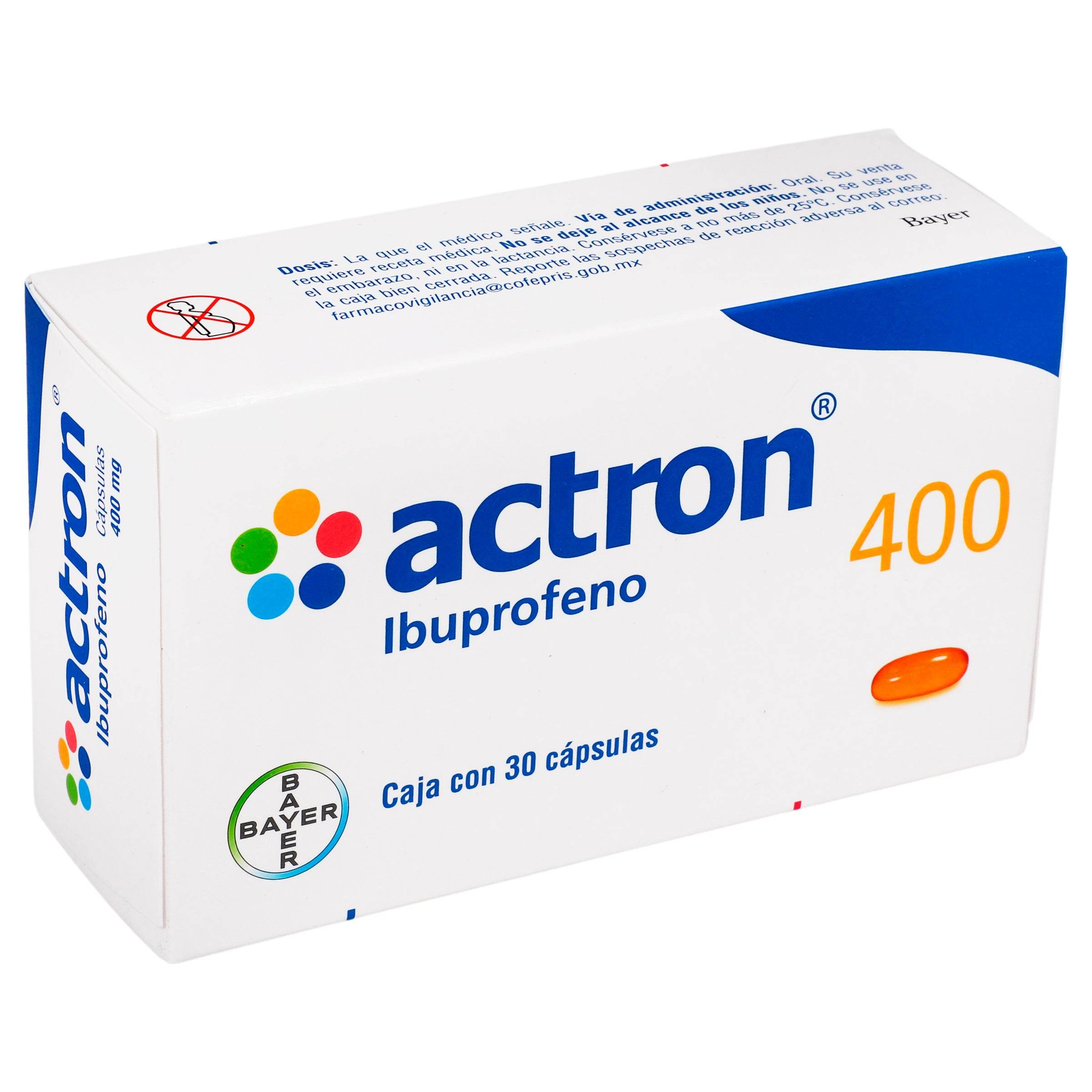 Actron 400Mg Con 30 Capsulas (Ibuprofeno) — WeCare Pharma